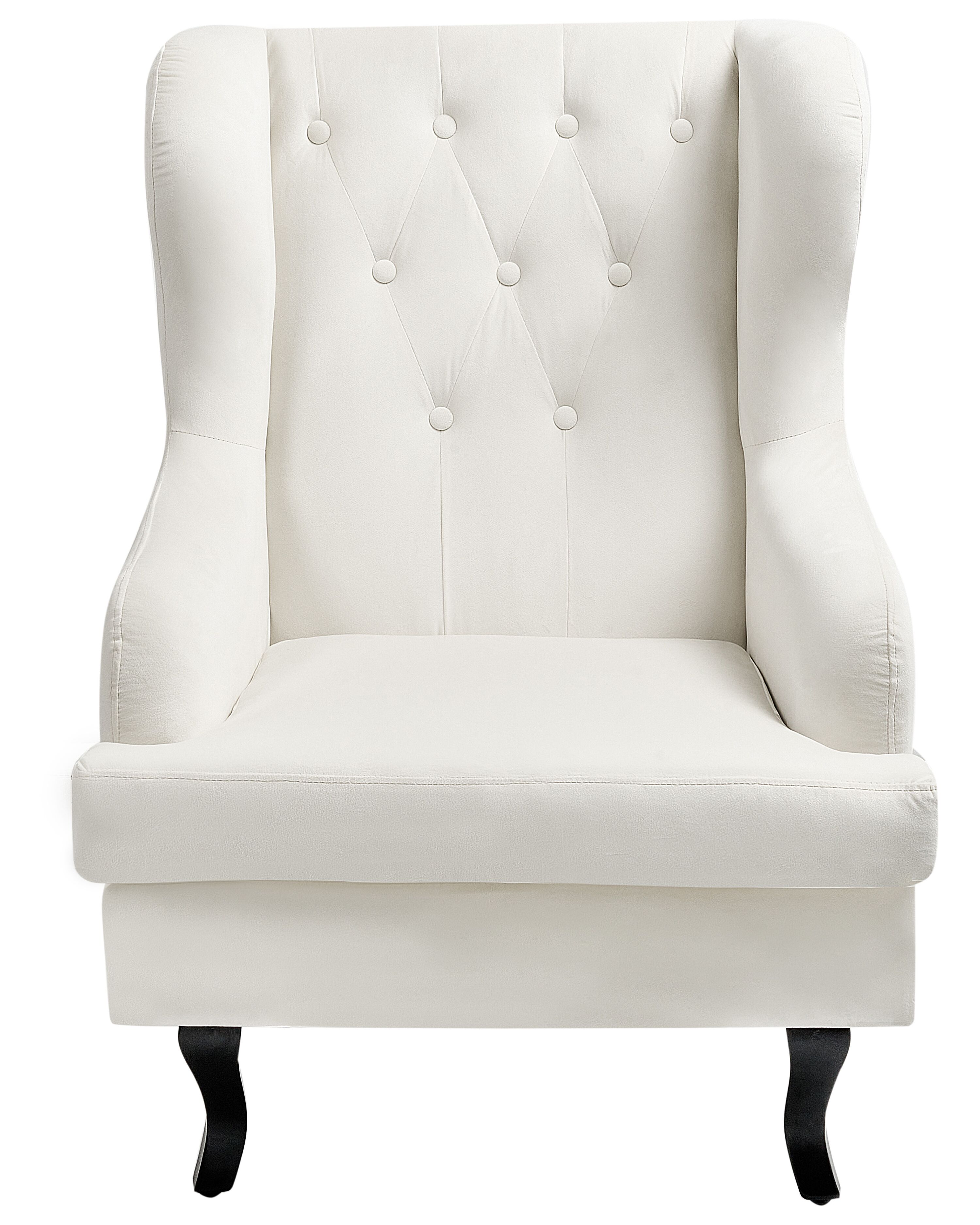 Wingback Chair ALTA Velvet Off-White | Beliani.co.uk