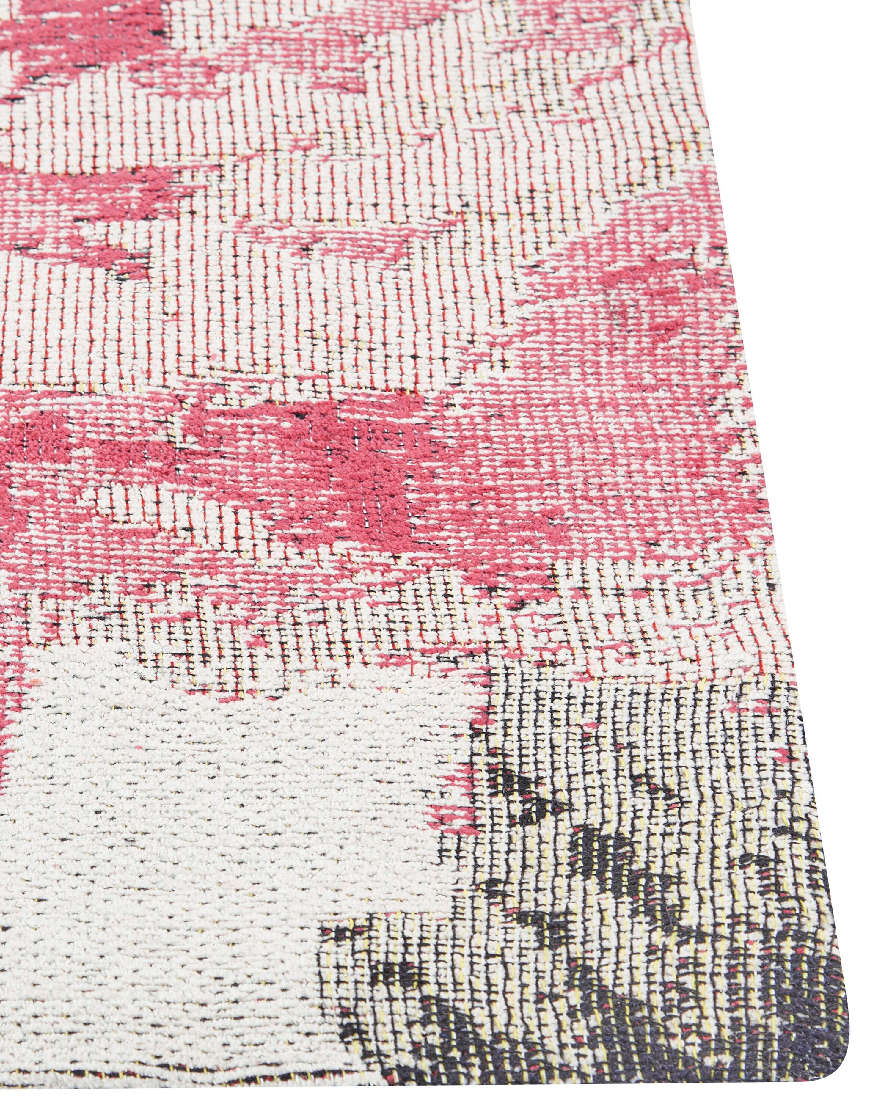 Tapis EJAZ Rose 200 x 300 cm Coton | Beliani.fr