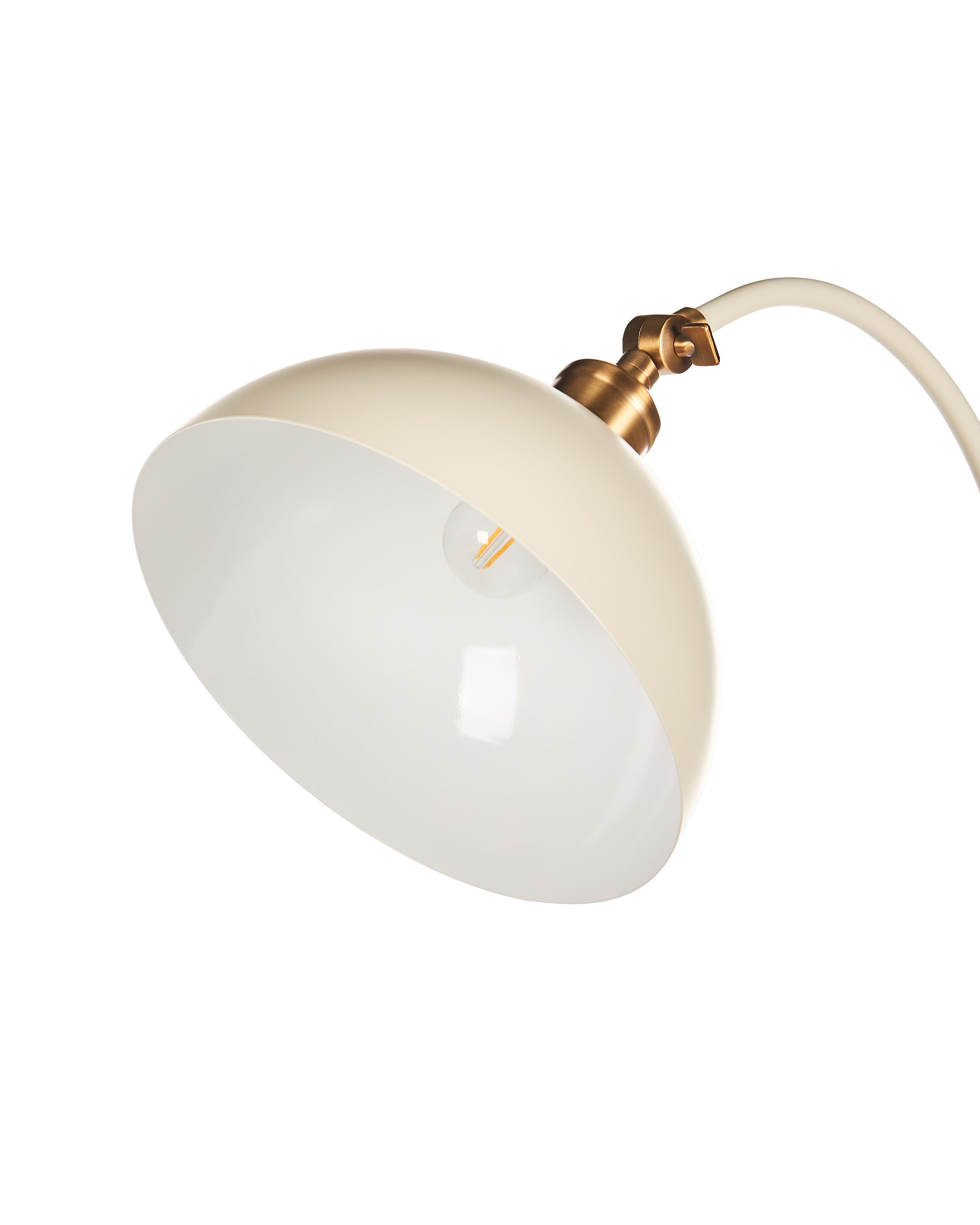 Floor Lamp LENNON Adjustable Metal Light Beige | Beliani.co.uk