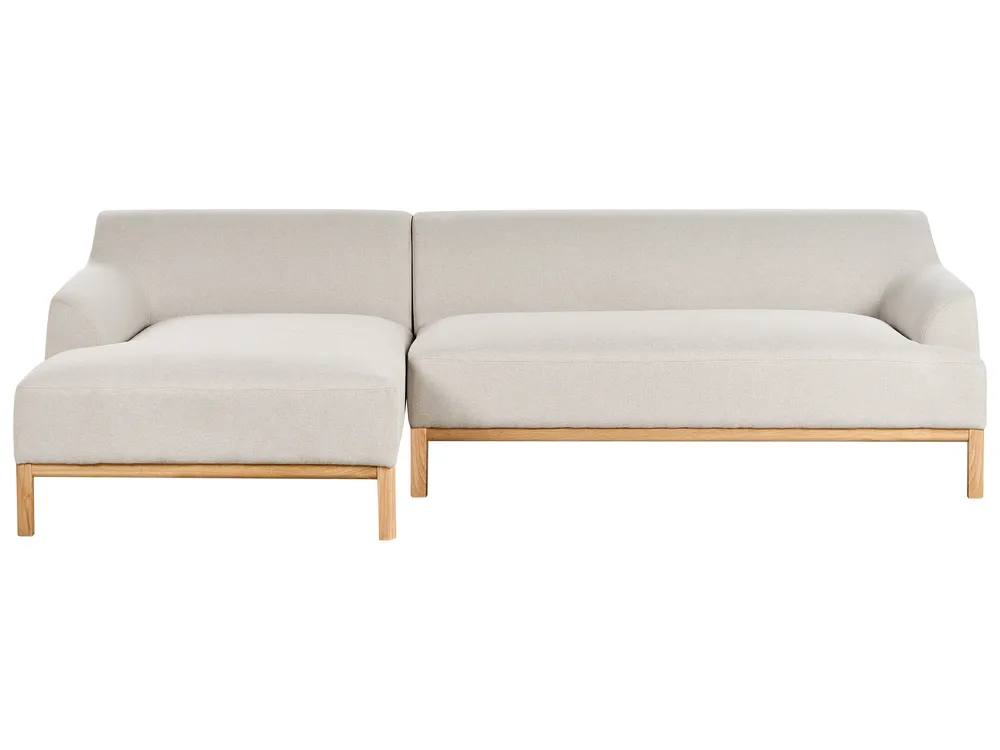 Corner Sofa 5 Seater LILVIKEN Fabric Beige | Beliani.co.uk