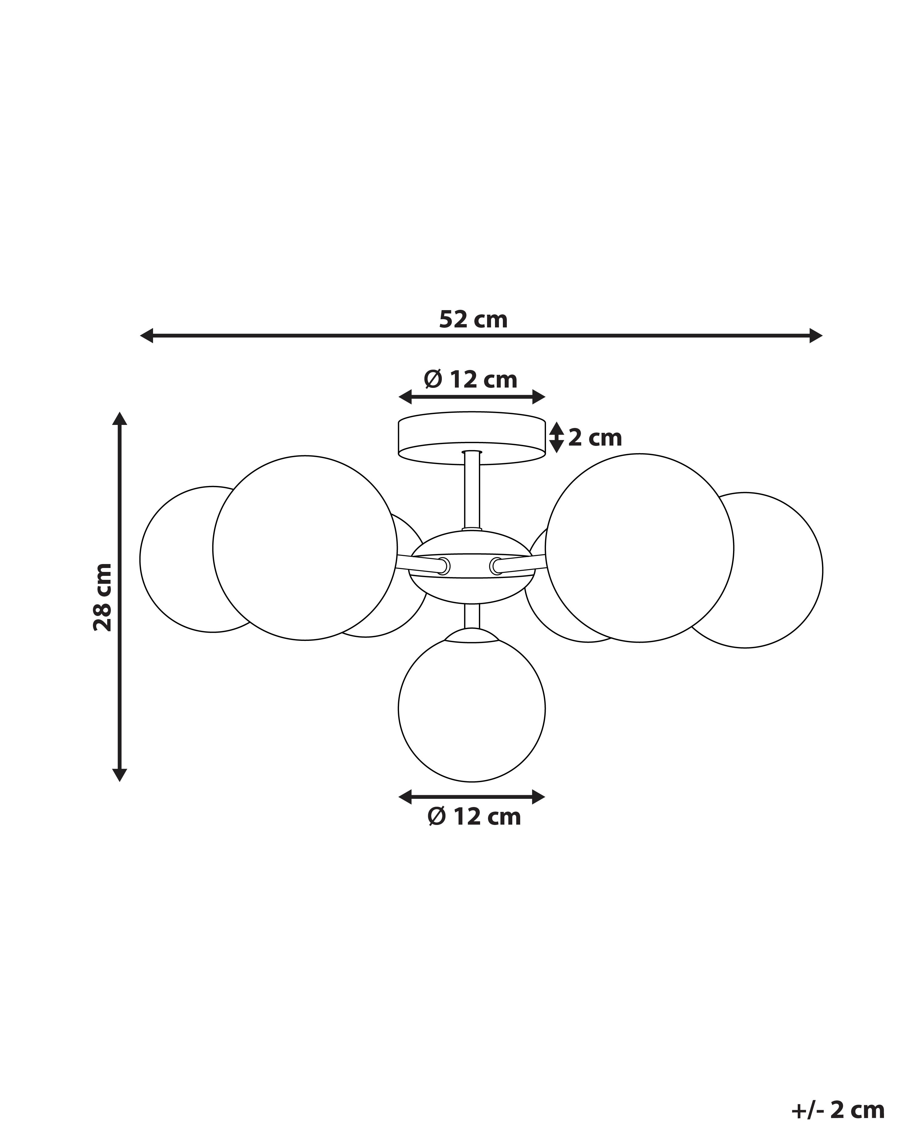 Taklampe ANADYR Glass Beige | Beliani.no