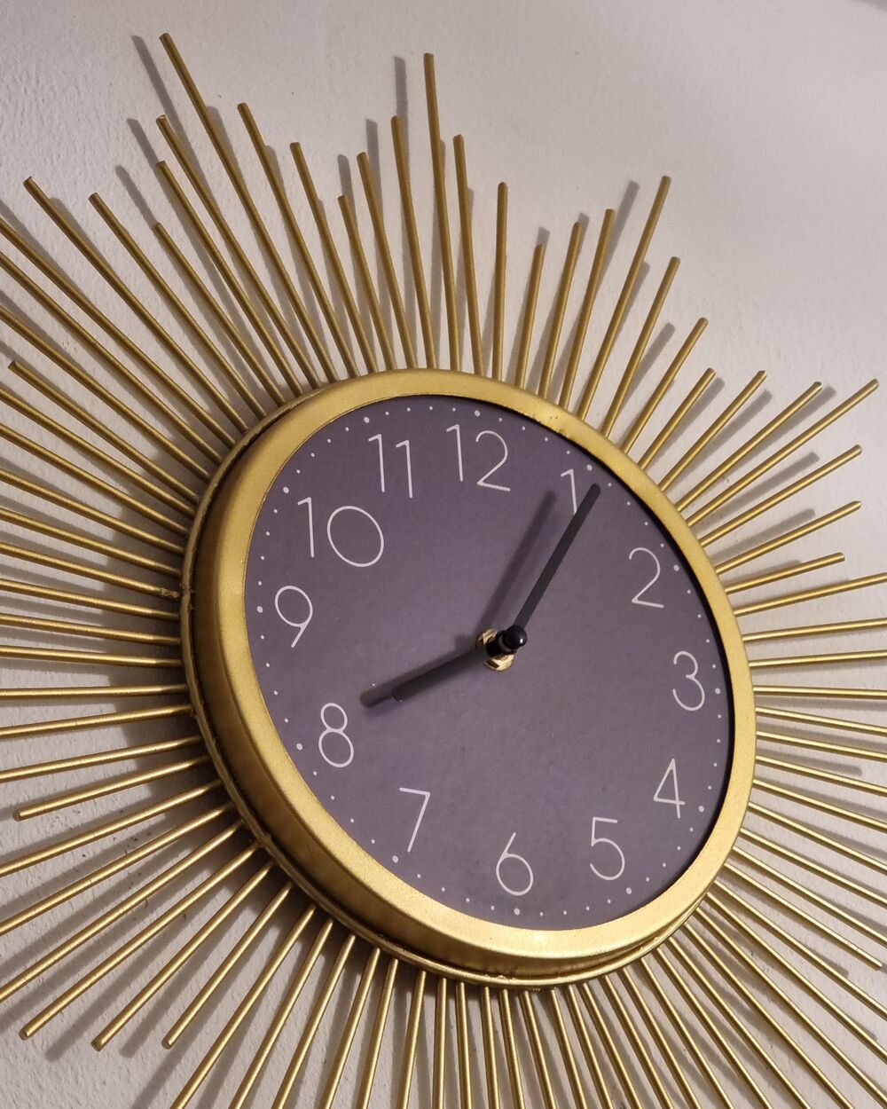 Wall Clock SOLURA 45 cm Metal Gold | Beliani.co.uk