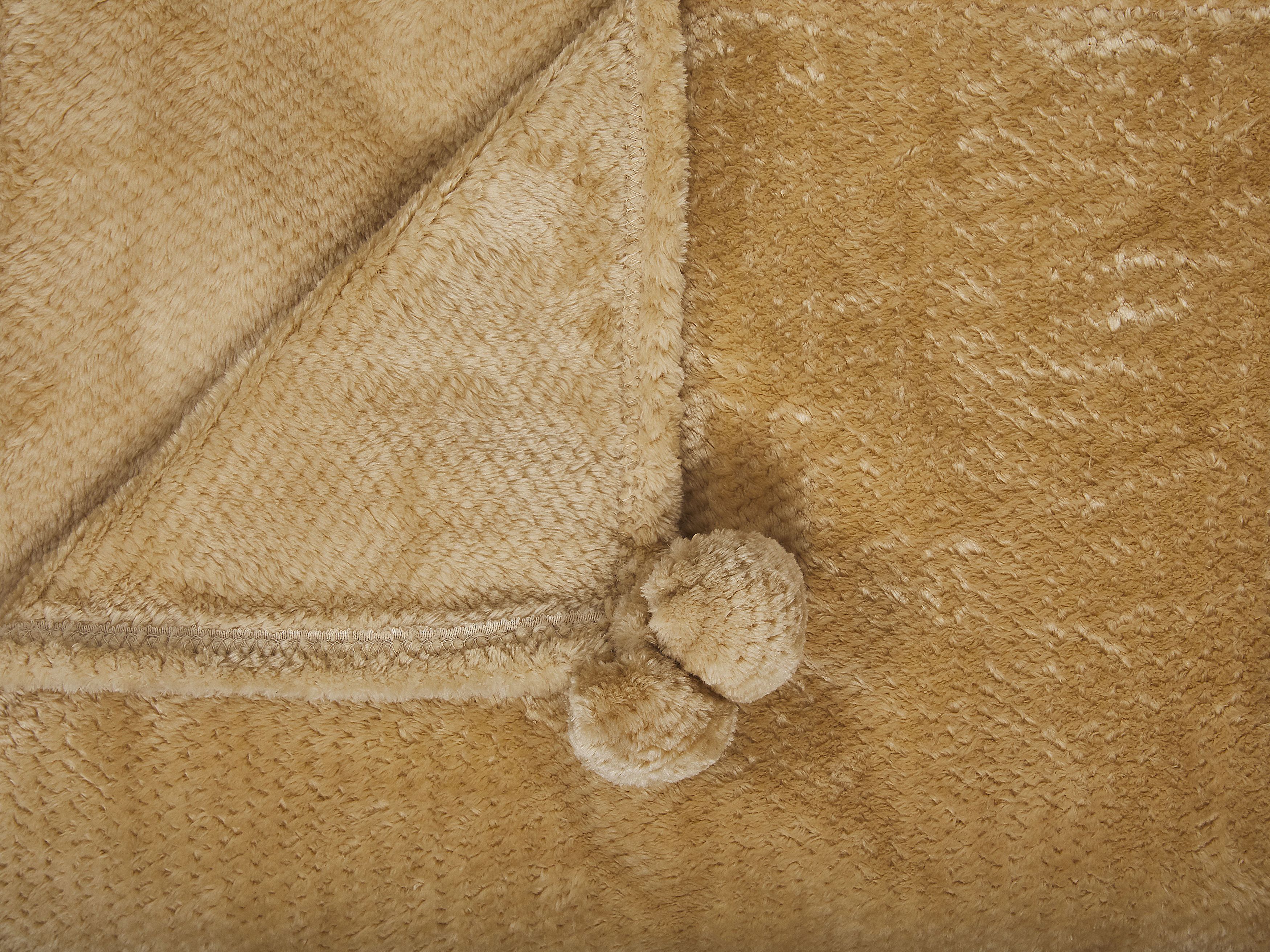 Couverture SAITLER 200 x 220 cm Moutarde | Beliani.fr