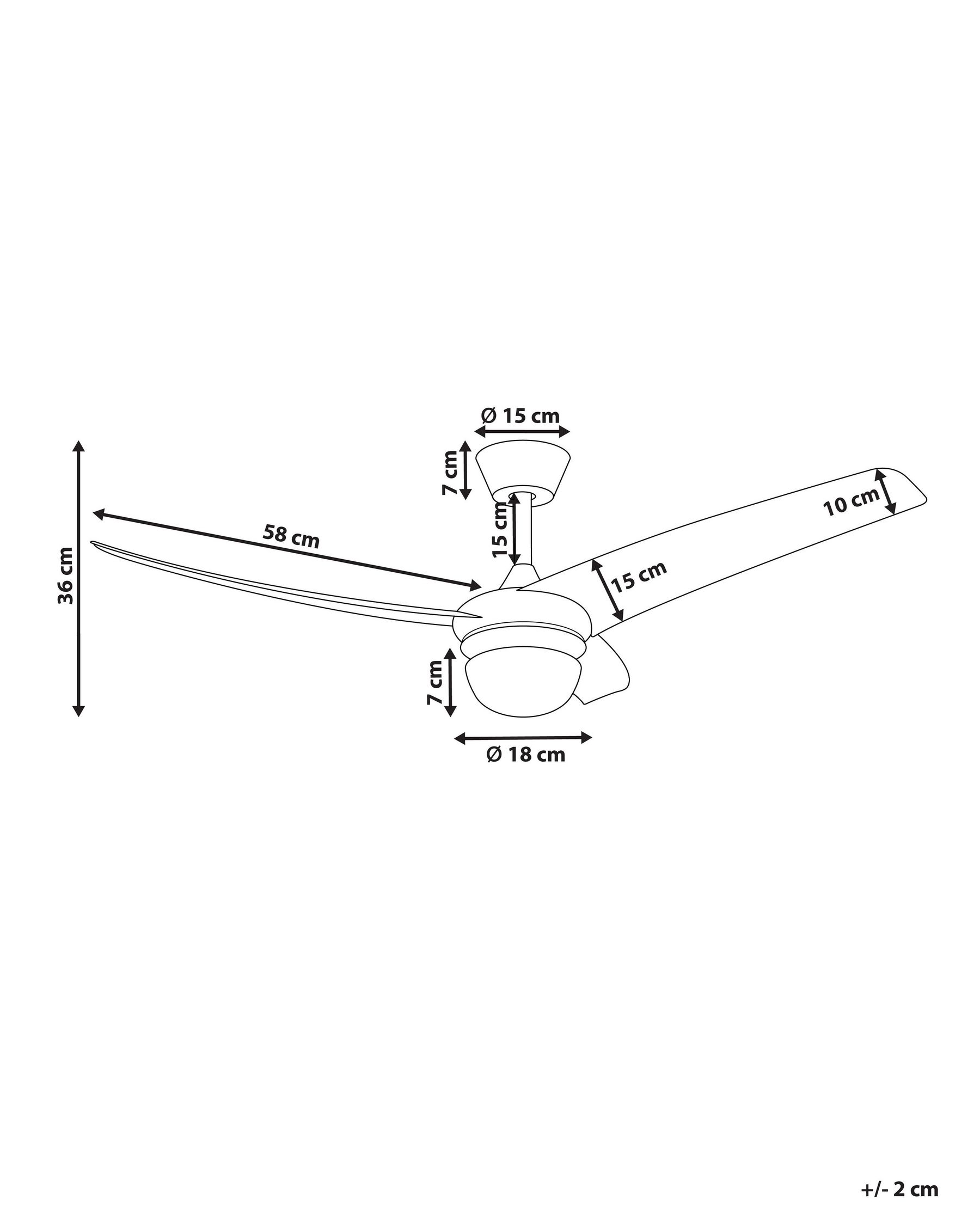 Ceiling Fan with Light JIBOA with Remote Black | Beliani.pt
