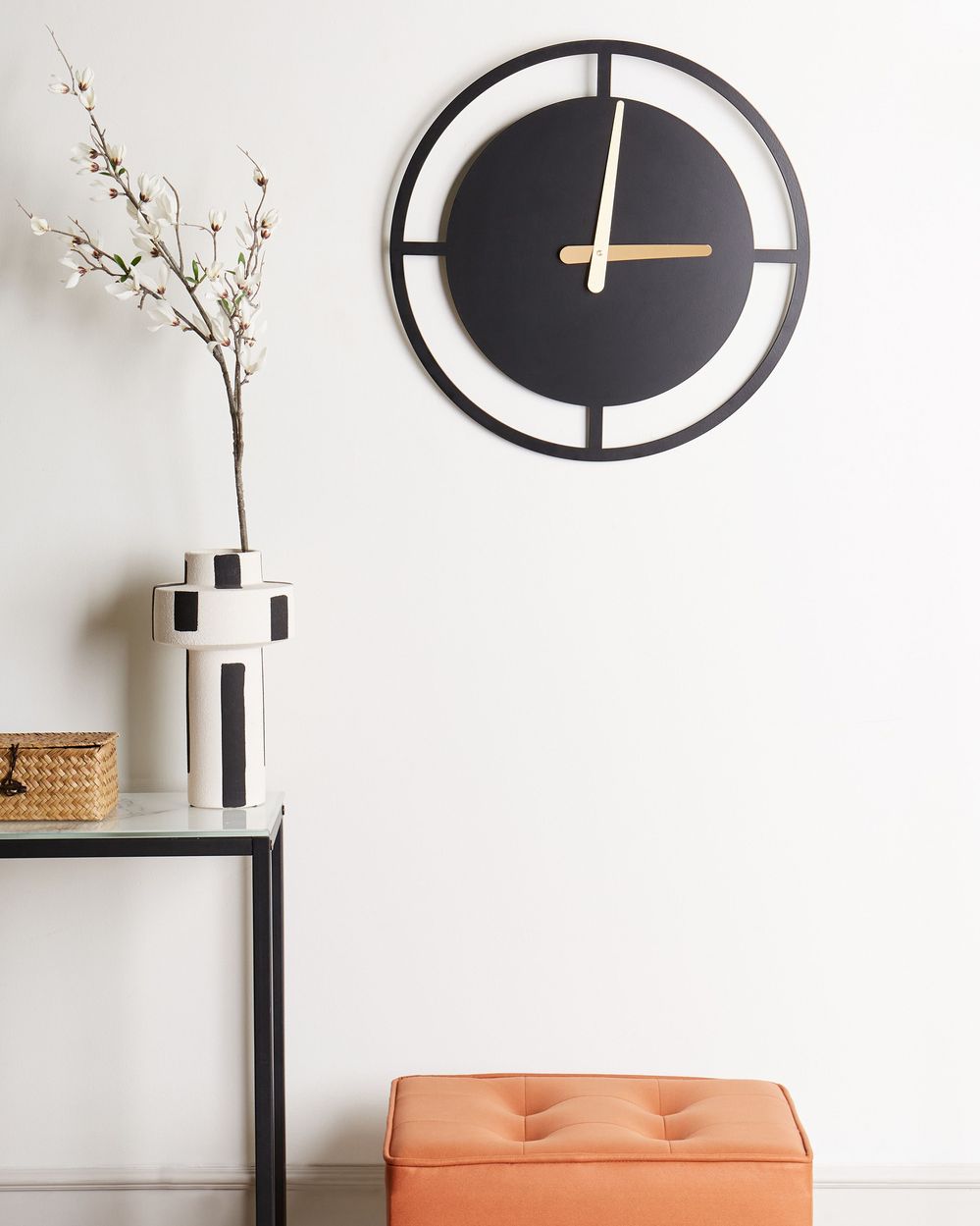 Wall Clock POMBAL 22 cm Metal Gold | Beliani.co.uk