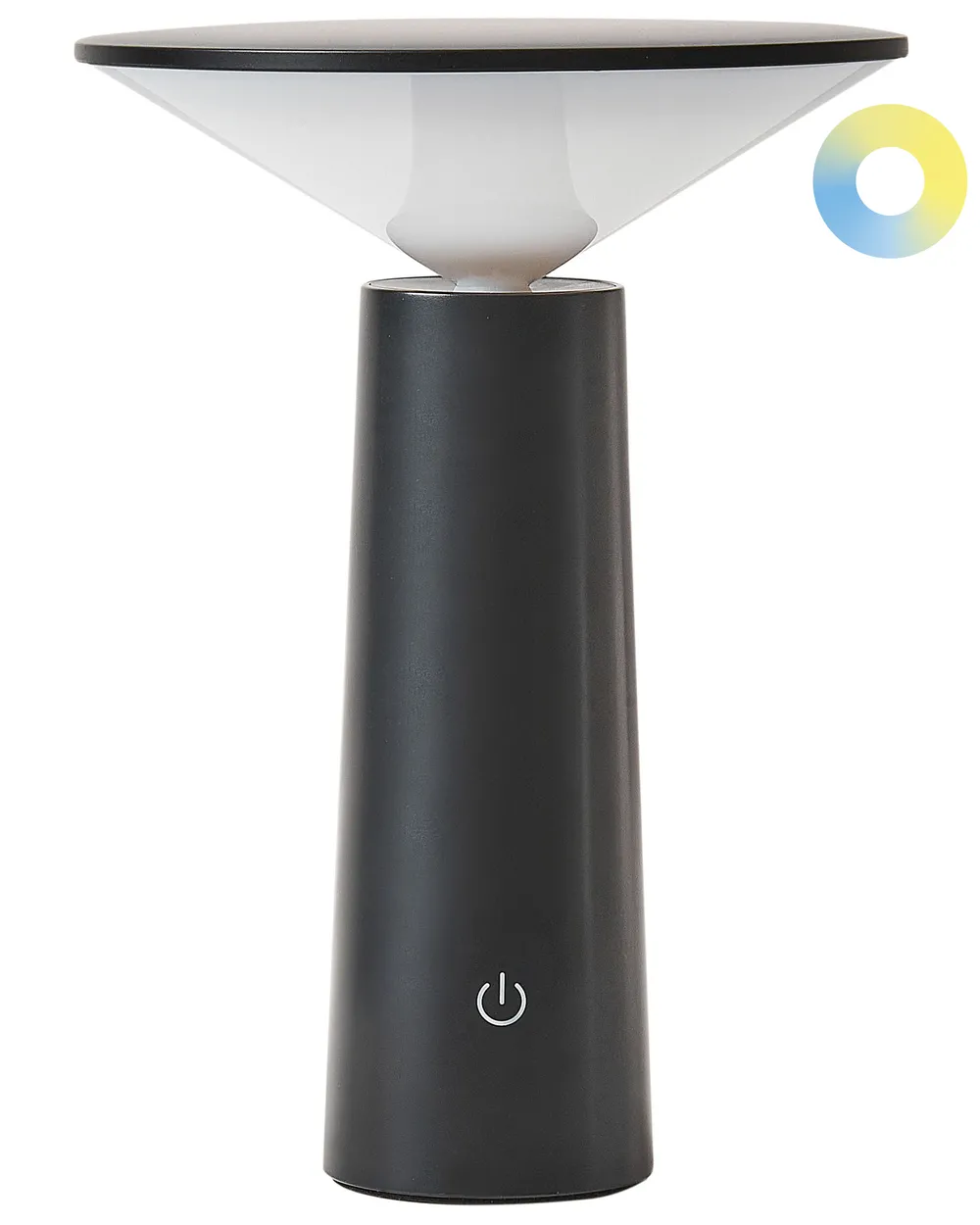 Wireless LED Table Lamp LEVIRA with Dimmer Metal Black | Beliani.co.uk