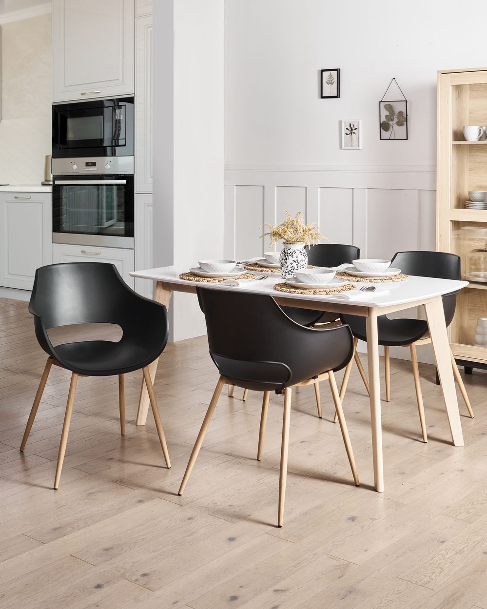Set of 2 Dining Chairs BLANE Wood Beige | Beliani.co.uk