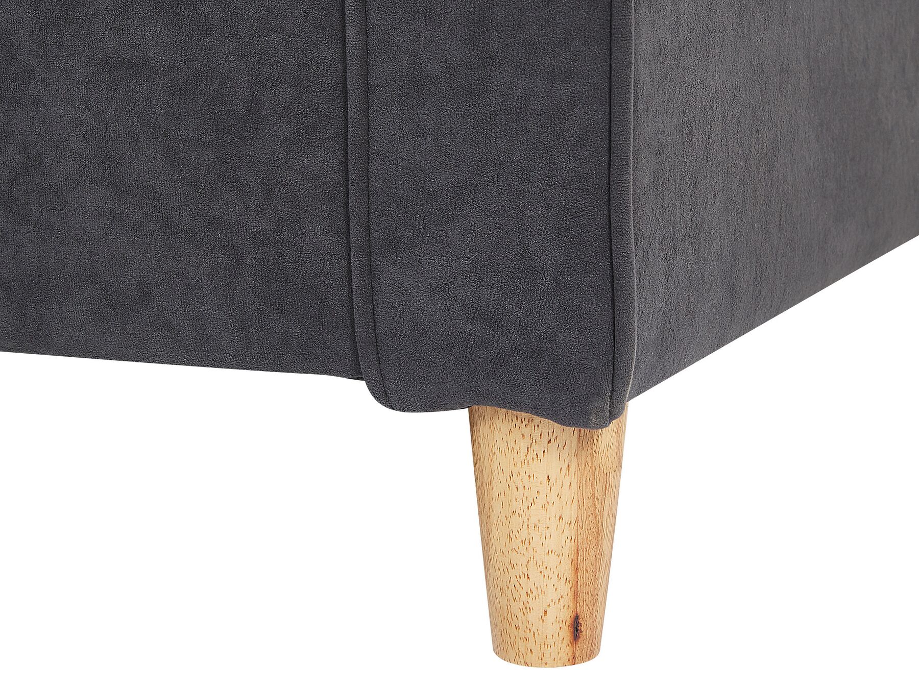 3-istuttava sohva sametti tummanharmaa RONNEBY | Beliani.fi