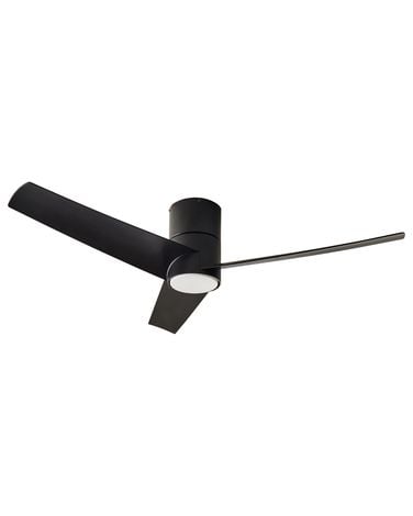 Ceiling Fan with Light CANETE with Remote LED Black | Beliani.no