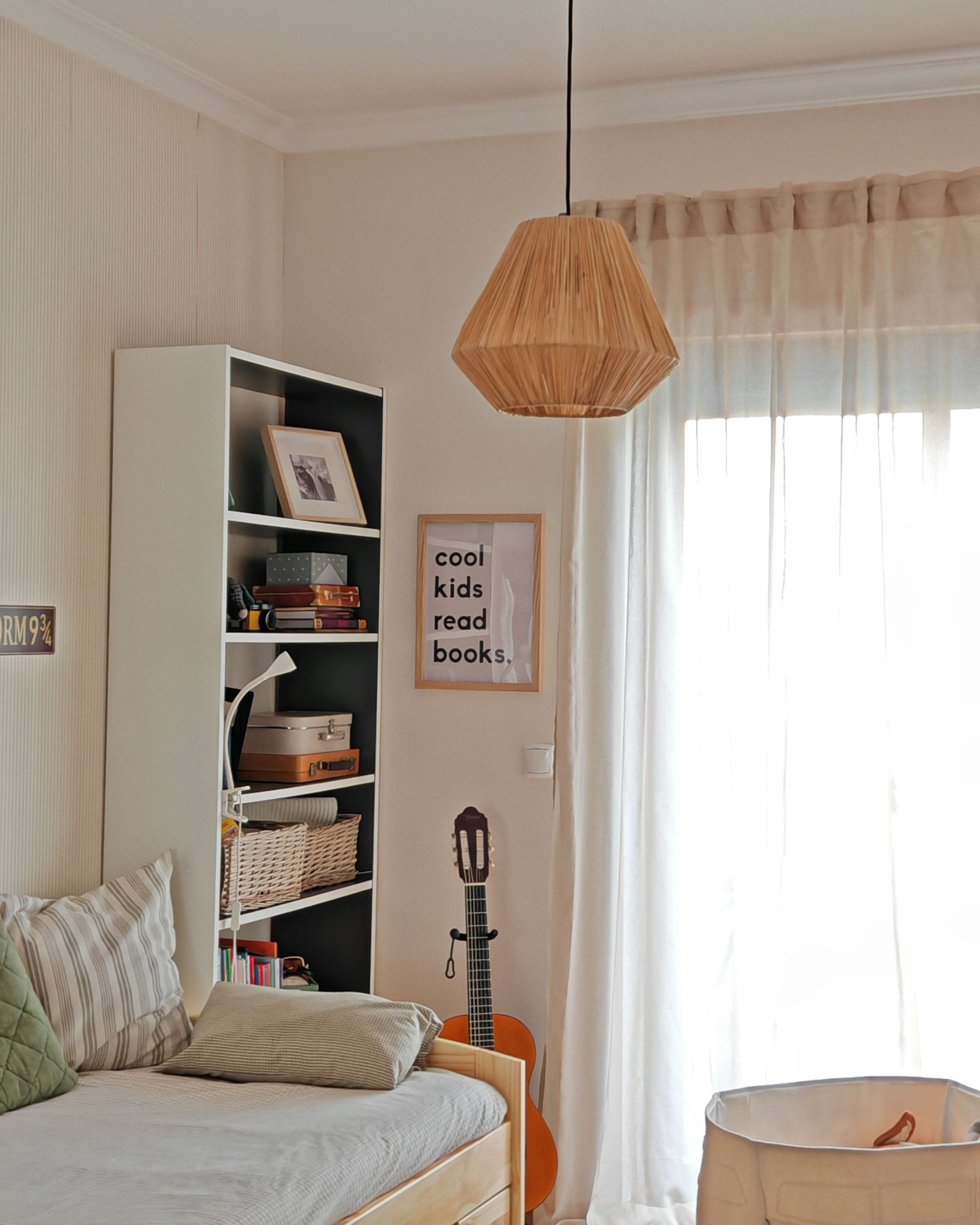 Candeeiro suspenso DAMIT Vime Natural | Beliani.pt