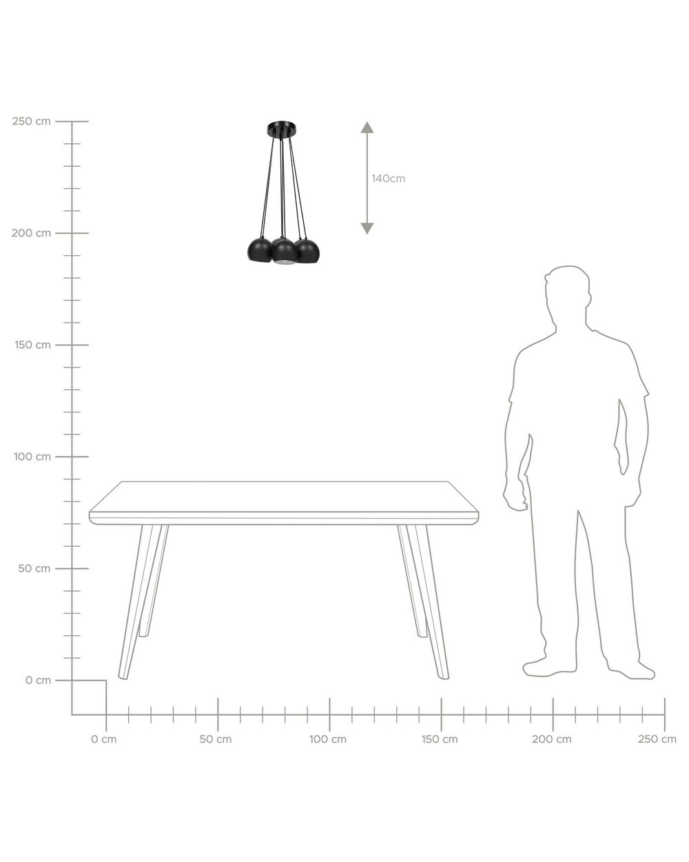 Pendant Lamp OLZA Metal Black | Beliani.co.uk