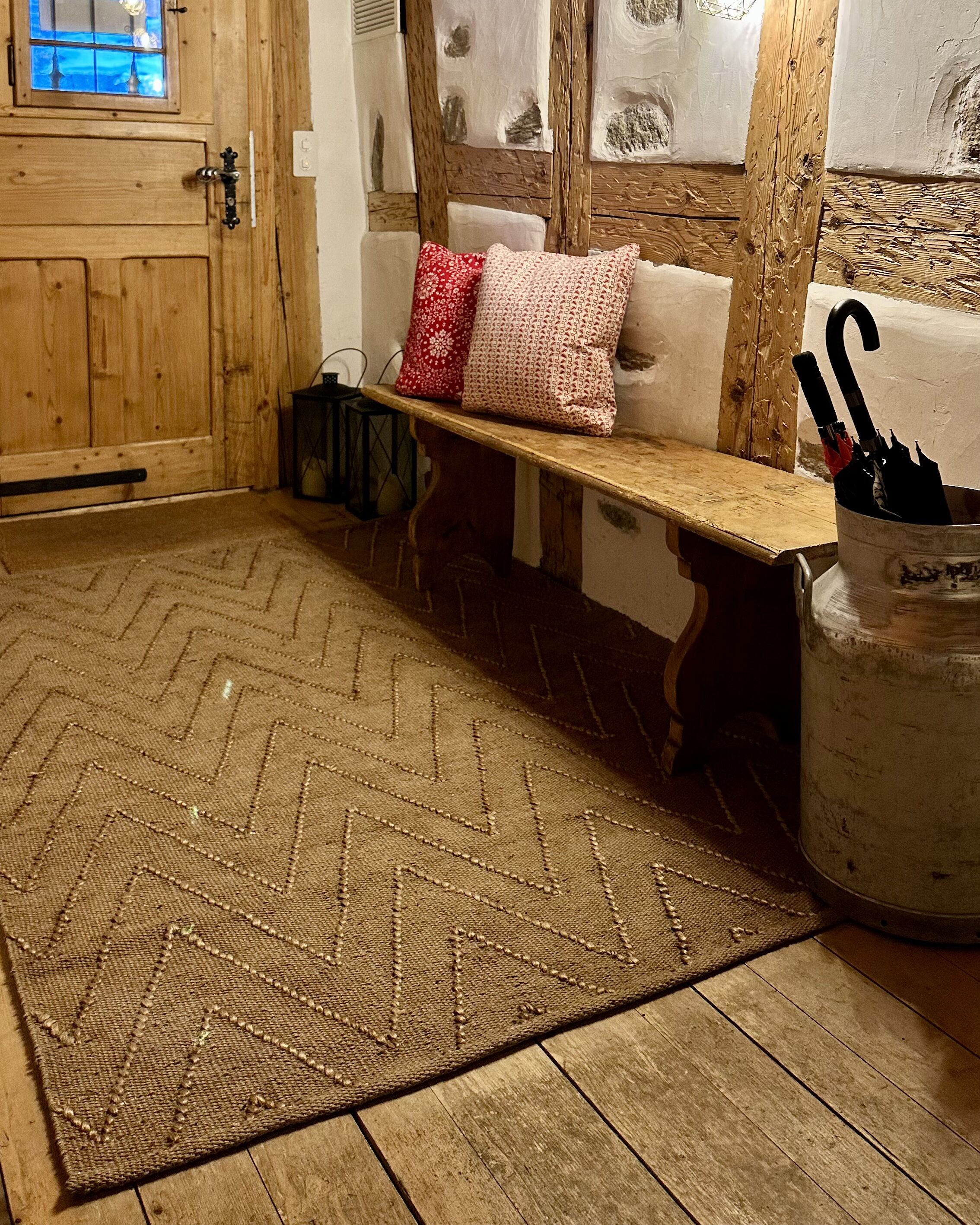 Tapis DADAY Beige 140 x 200 cm Jute | Beliani.fr