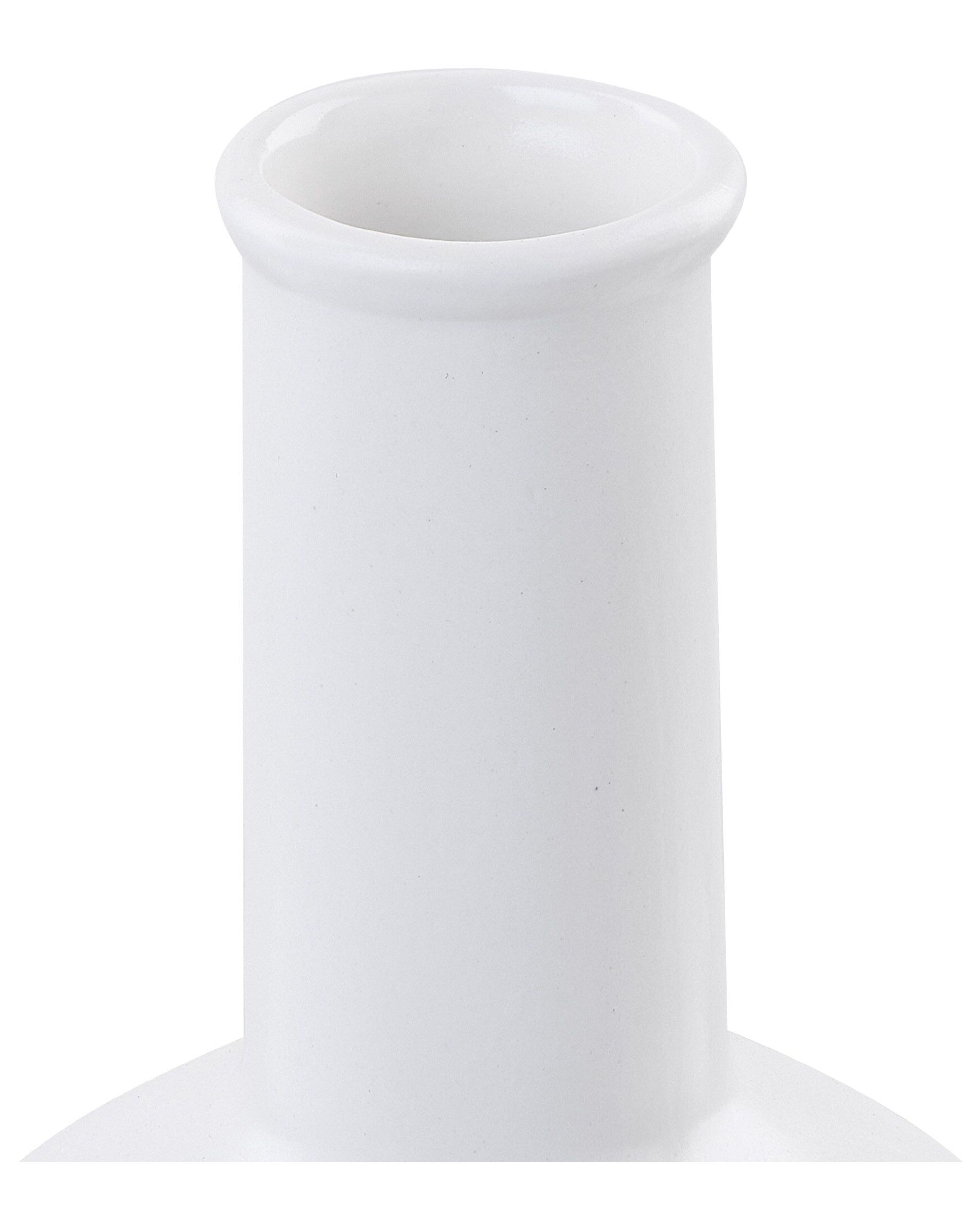 Blomvas THEBES Keramik 22 cm Vit | Beliani.se