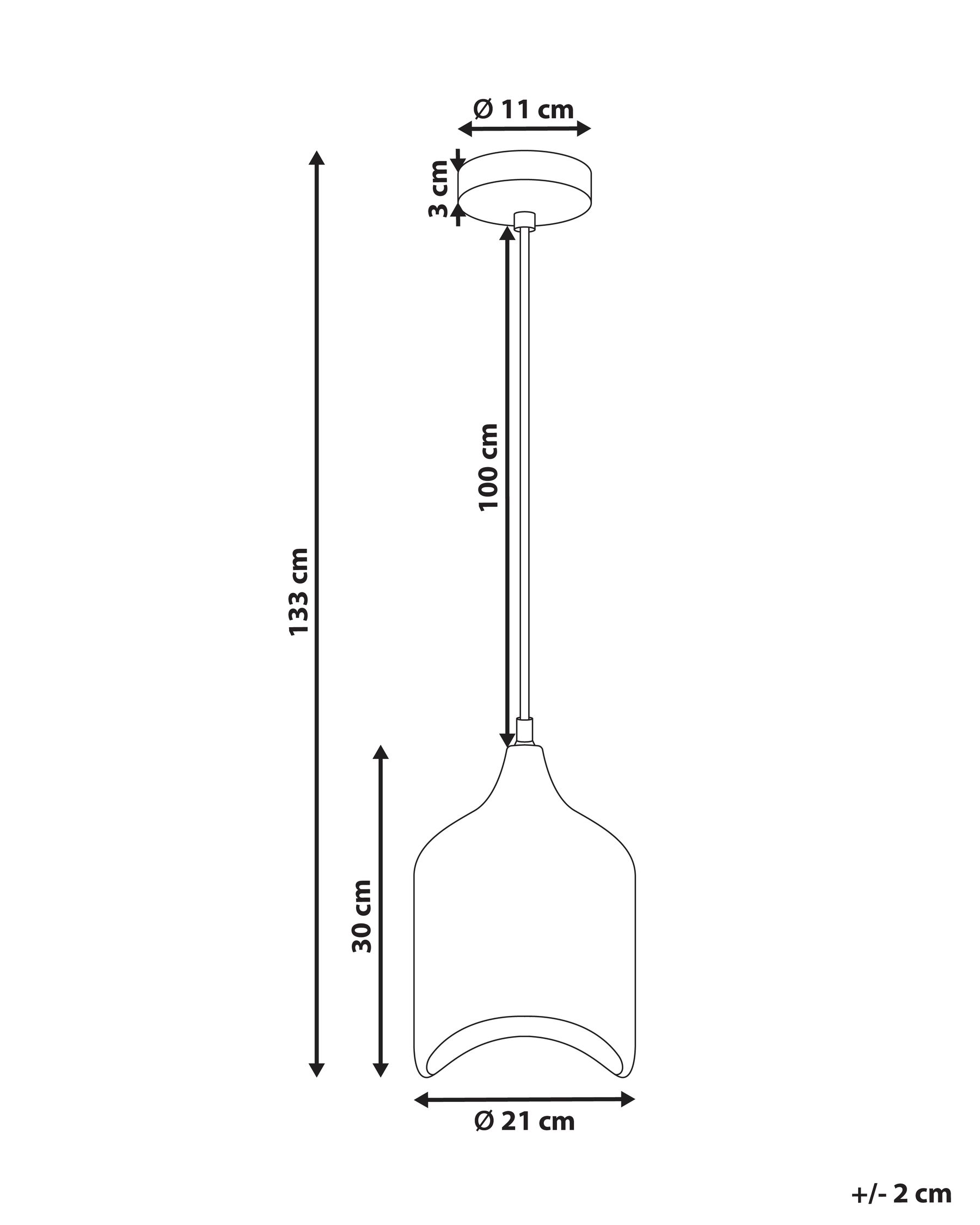 Hanglamp PANDU Mangohout Lichtbruin | Beliani.nl