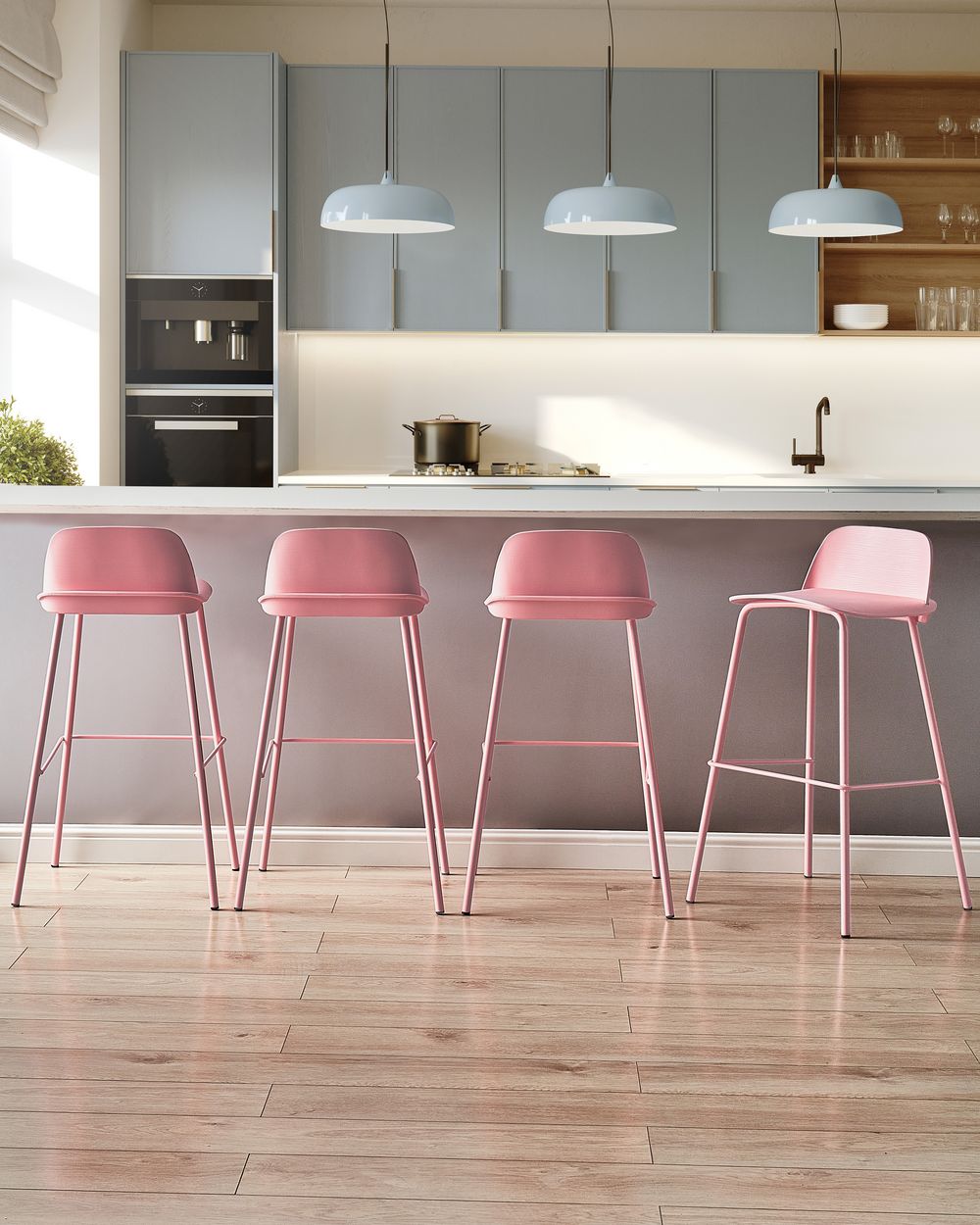 Pink kitchen stool store