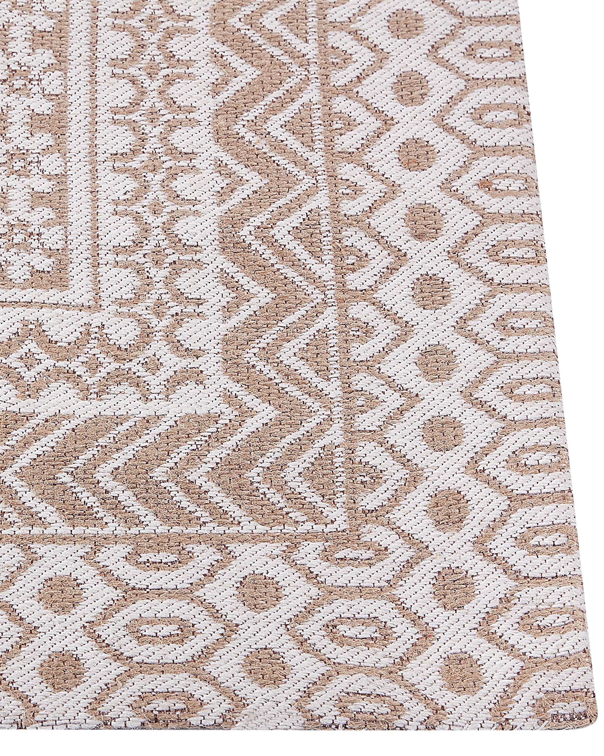 Area Rug 160 x 230 cm Beige and White BAGLAR | Beliani.co.uk