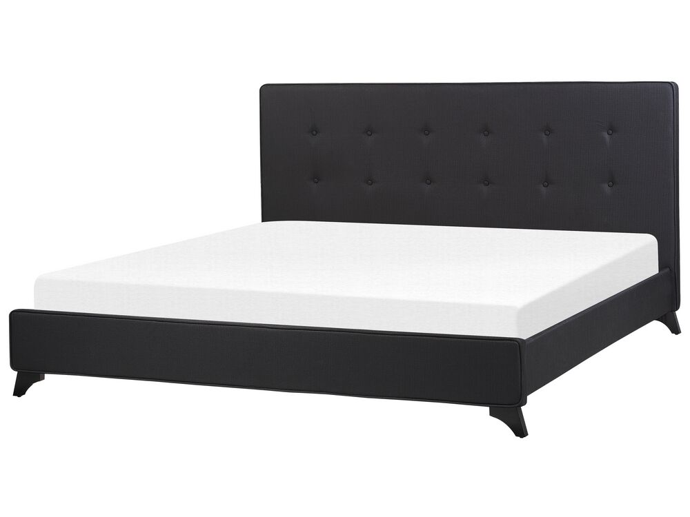 Bed Fabric AMBASSADOR 180 x 200 cm EU Super King Black Beliani