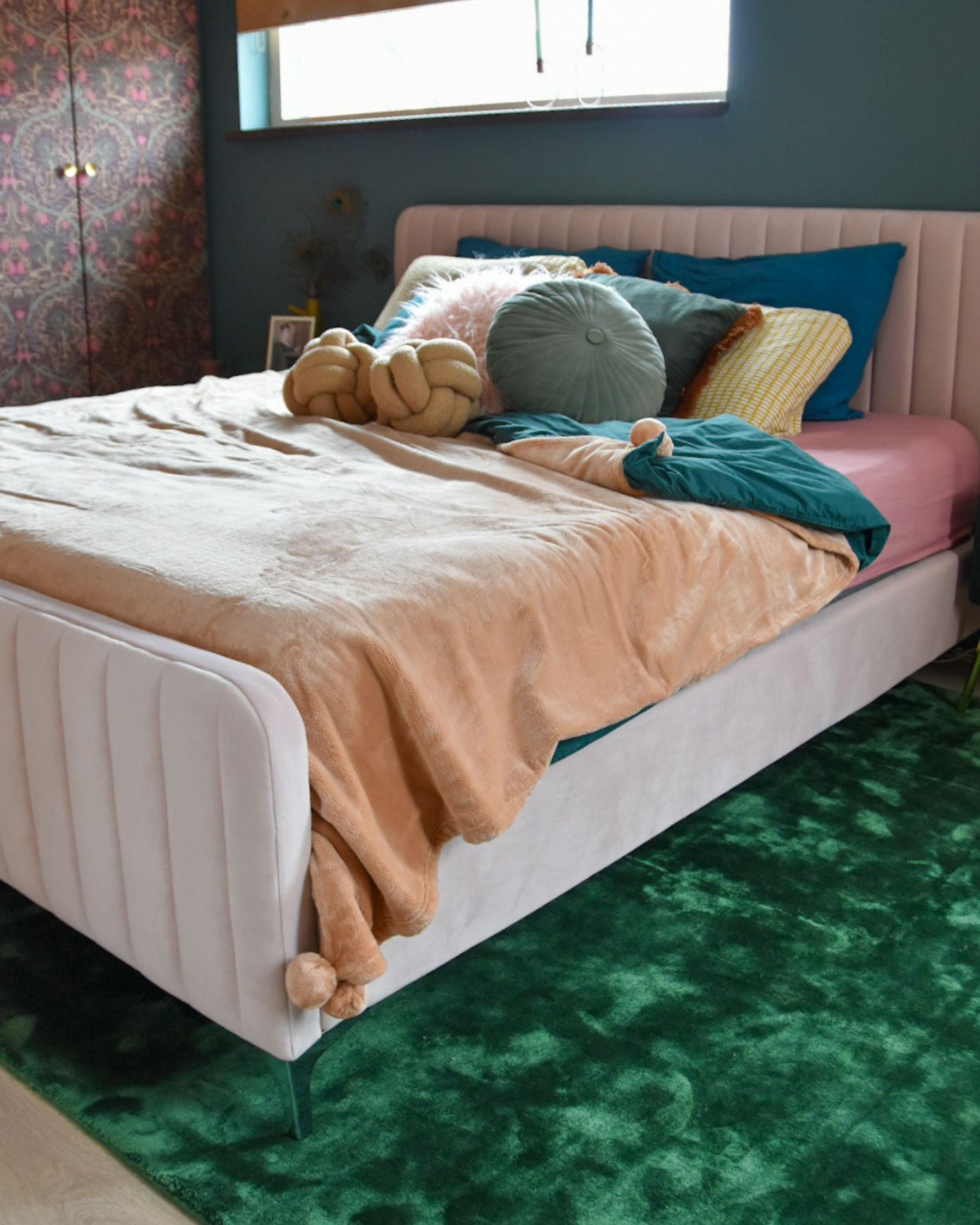 Koc TERKE 200 x 220 cm Jasnobrązowy | Beliani.pl