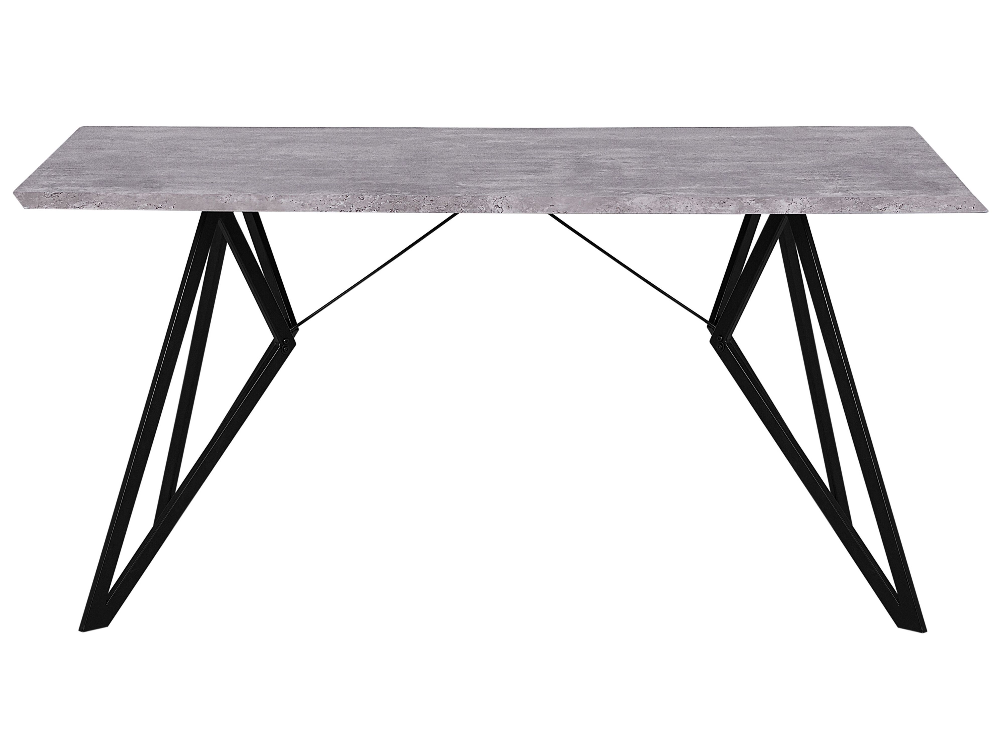 Table de repas BUSCOT Effet béton gris 160 cm 90 cm | Beliani.fr