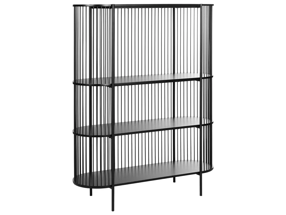 Hjørnereol i 5 etager BEXLEY 163 cm Sort | Beliani.dk