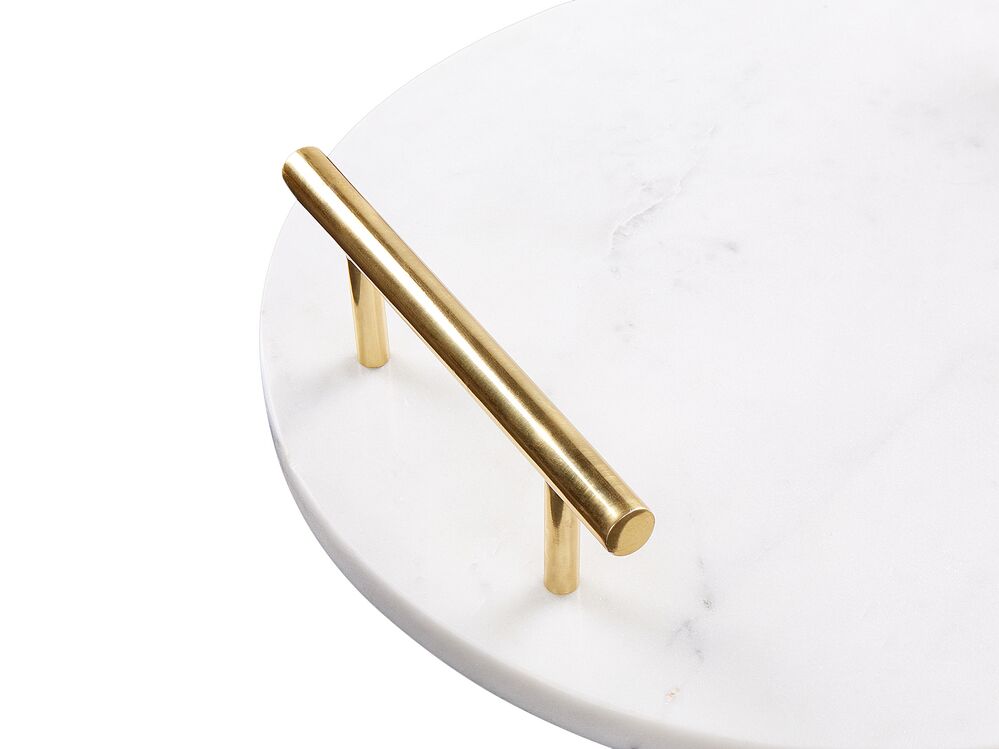 White marble coffee table tray store