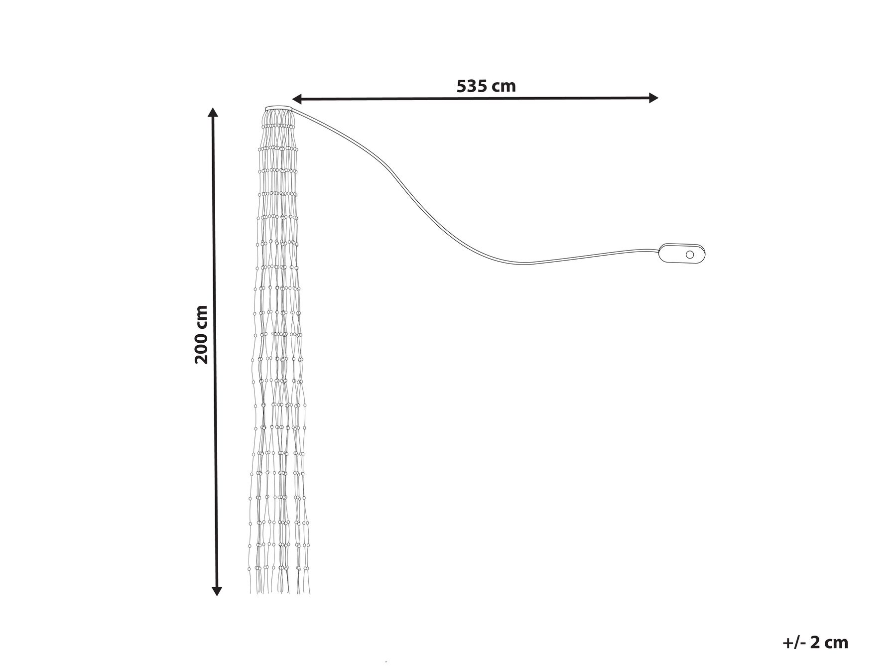 Lighting Chain Smart LED with App SAARLOQ 2 m Multicolour | Beliani.co.uk