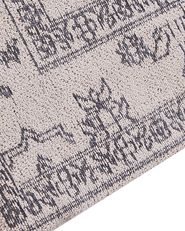 Cotton Runner Rug 80 x 300 cm Beige GOLLER | Beliani.co.uk