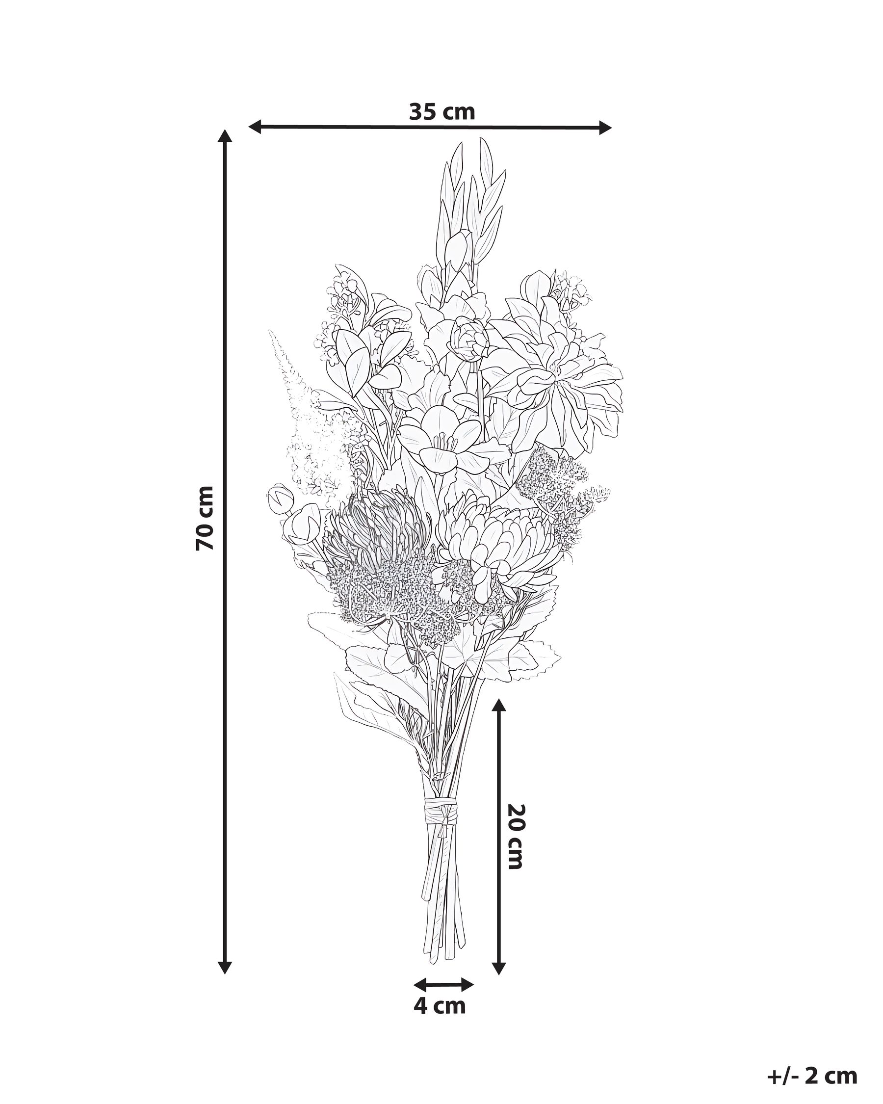 Artificial Flower Bouquet LOURO 70 cm White | Beliani.no