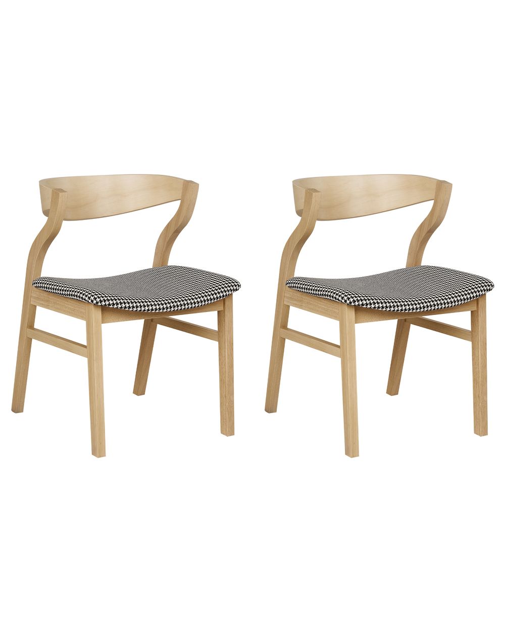 Set of 2 Dining Chairs BLANE Wood Beige | Beliani.co.uk