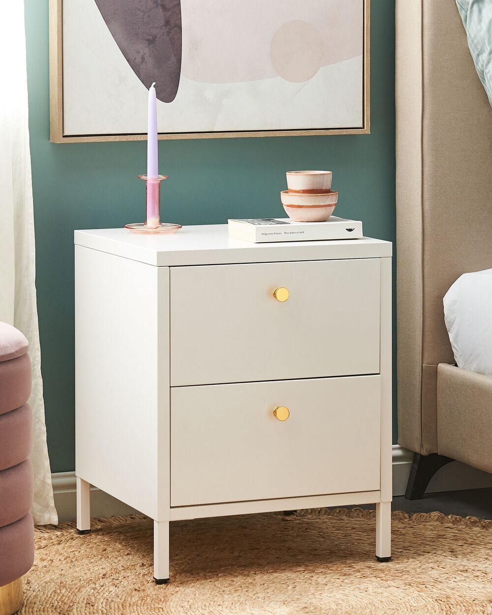 2 Door Sideboard PASCO Light Brown | Beliani.co.uk