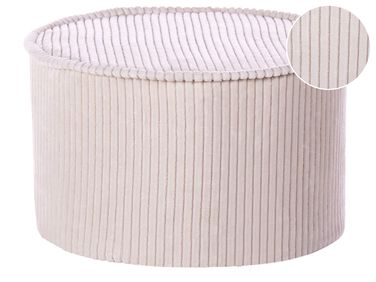 Pouffe ZIKRIA Velvet Light Beige | Beliani.co.uk