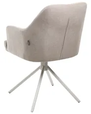 Set of 2 Dining Chairs MIRA Fabric Taupe | Beliani.es