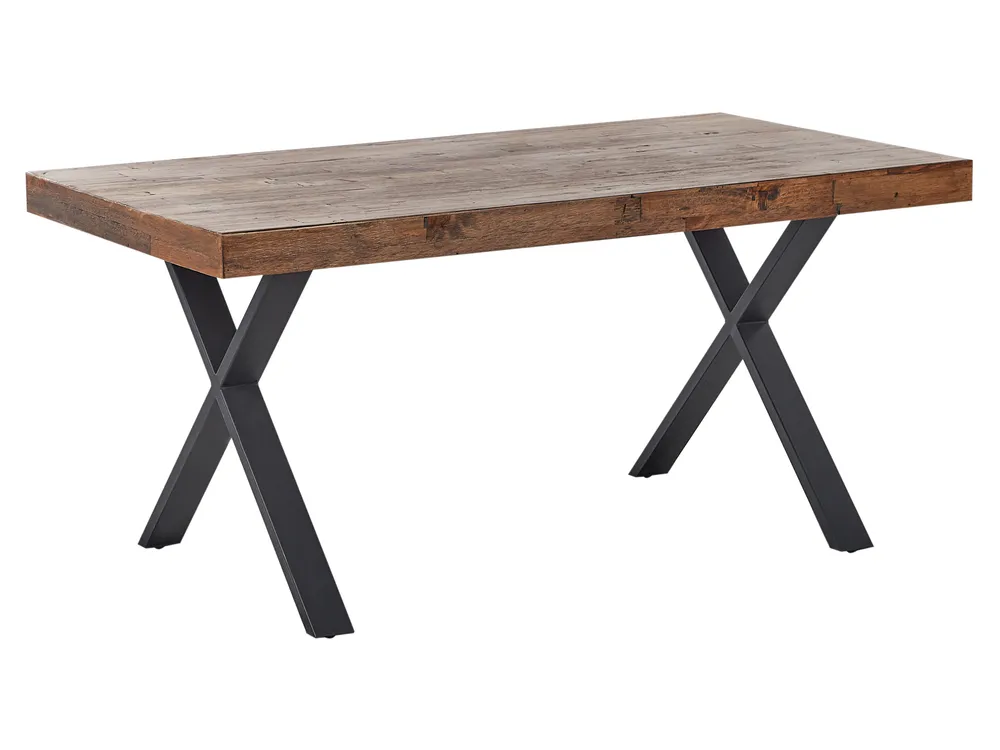Dining Table DELMAS Light Ash Wood 160 cm 90 cm | Beliani.co.uk