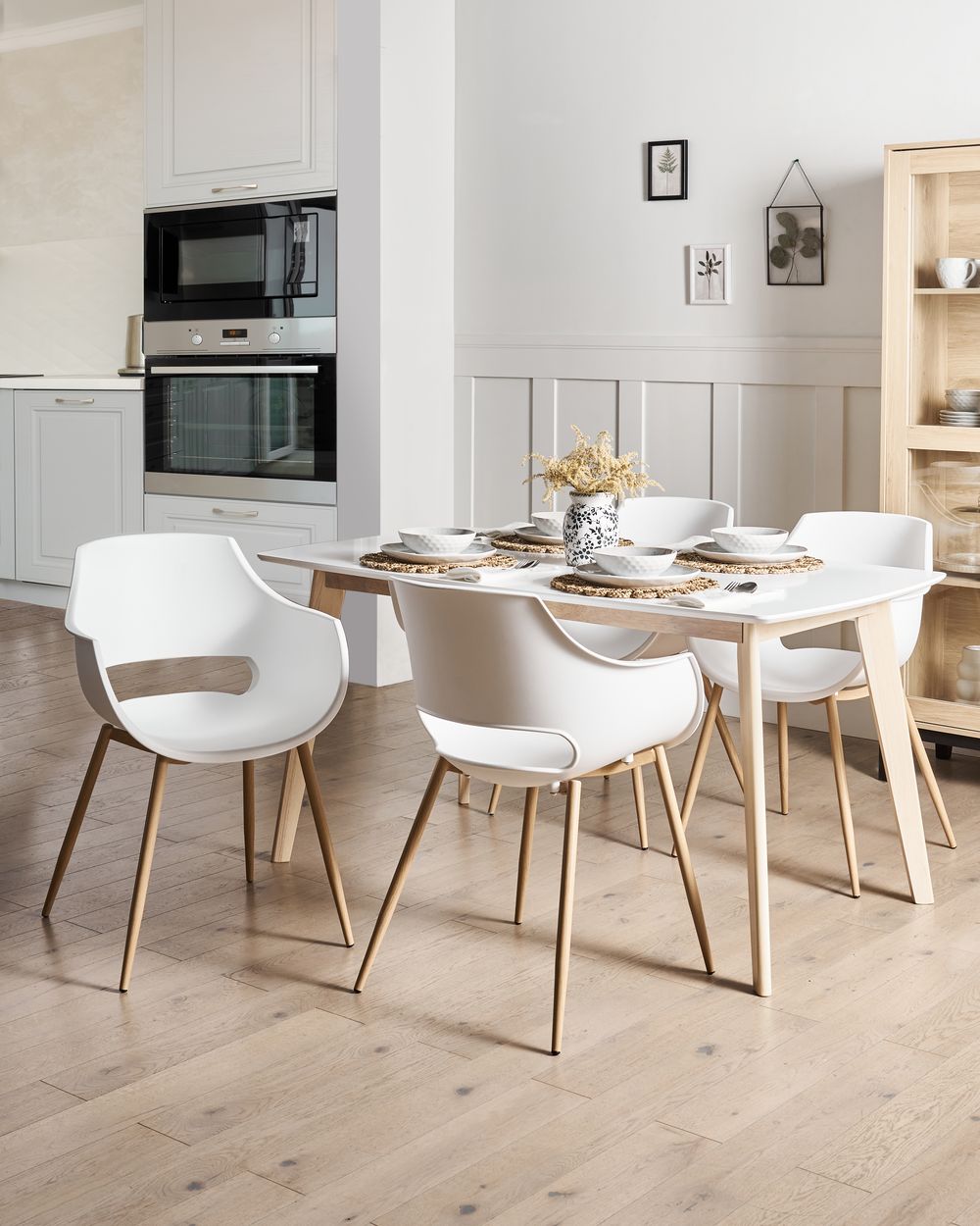 Set of 2 Dining Chairs BLANE Wood Beige | Beliani.co.uk