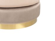 Pouf LOUIN Samtstoff Beige 48 cm 48 cm 41 cm | Beliani.at