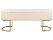 Velvet Bench Cream MILRY | Beliani.co.uk