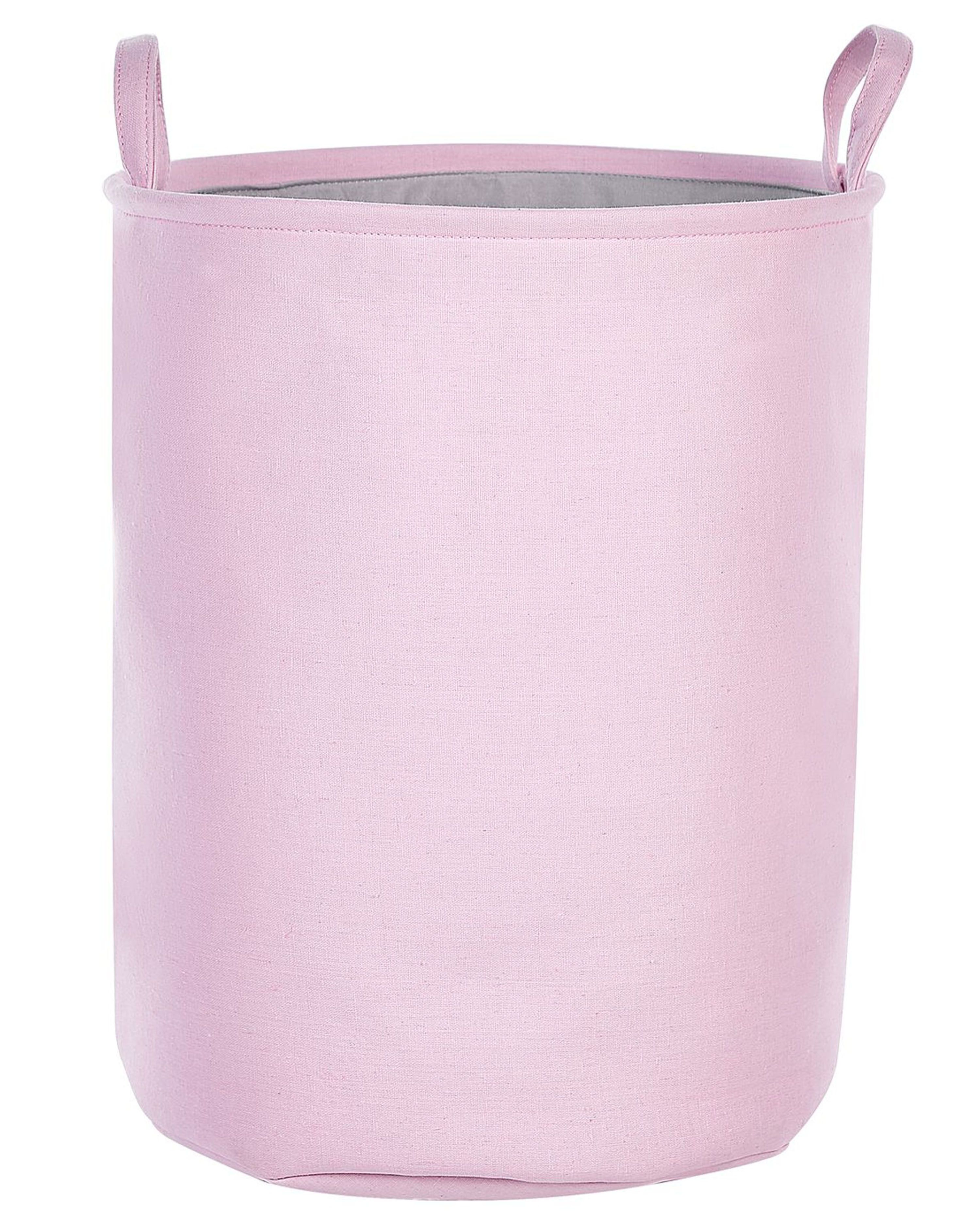 Set of 3 Baskets ARCHA Cotton Pink | Beliani.co.uk
