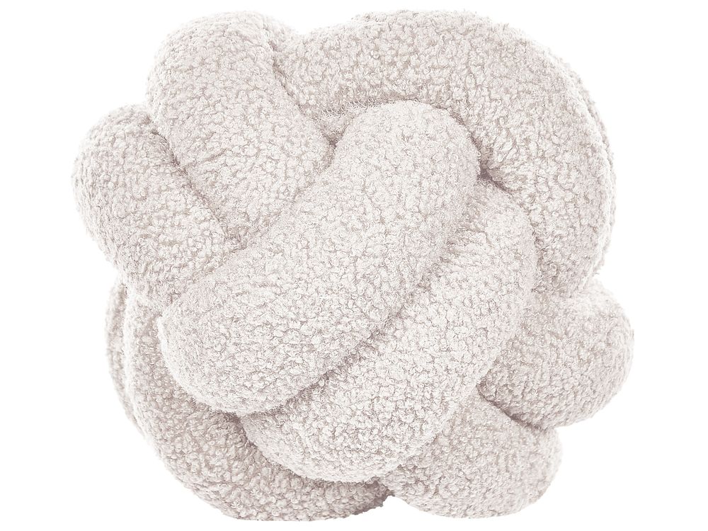 Rug GRENADE Beige ø 140 cm Wool | Beliani.co.uk