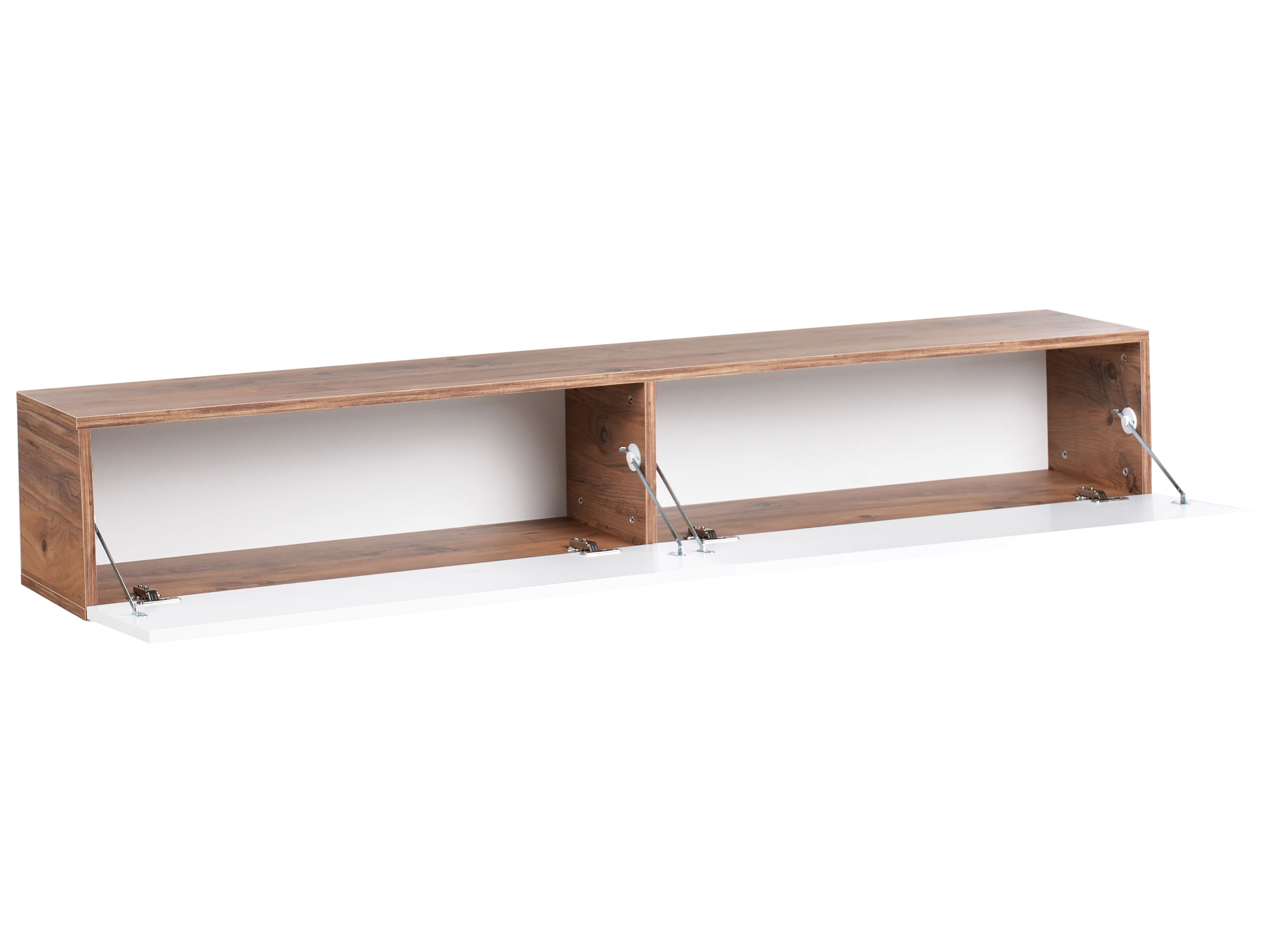 Wall Mounted TV Stand GLADSTONE Brown/ White | Beliani.co.uk