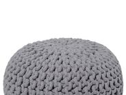 Puff strikket mørkegrå 40x40x25 CONRAD | Beliani.no