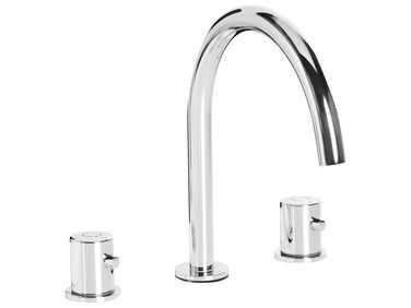 Basin Mixer Tap PILCOMAYO Brass Silver | Beliani.co.uk
