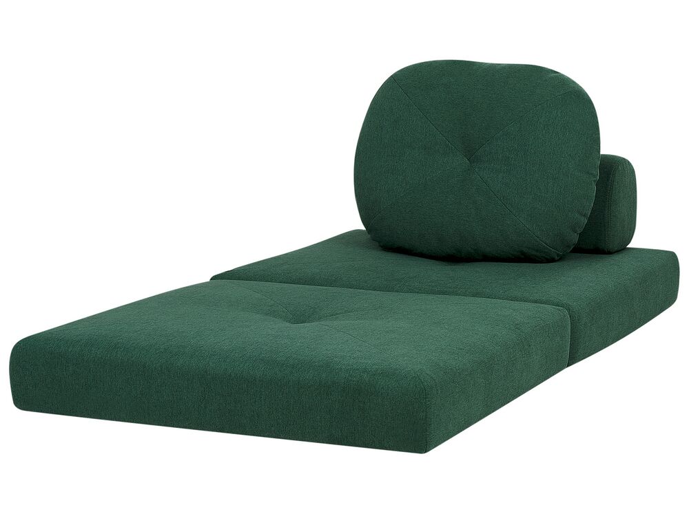 Fabric Single Sofa Bed Dark Green OLDEN Beliani