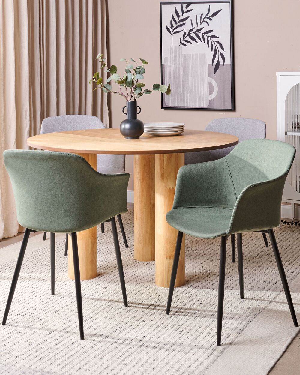 Set of 4 Dining Chairs EMORY Light Green | Beliani.co.uk