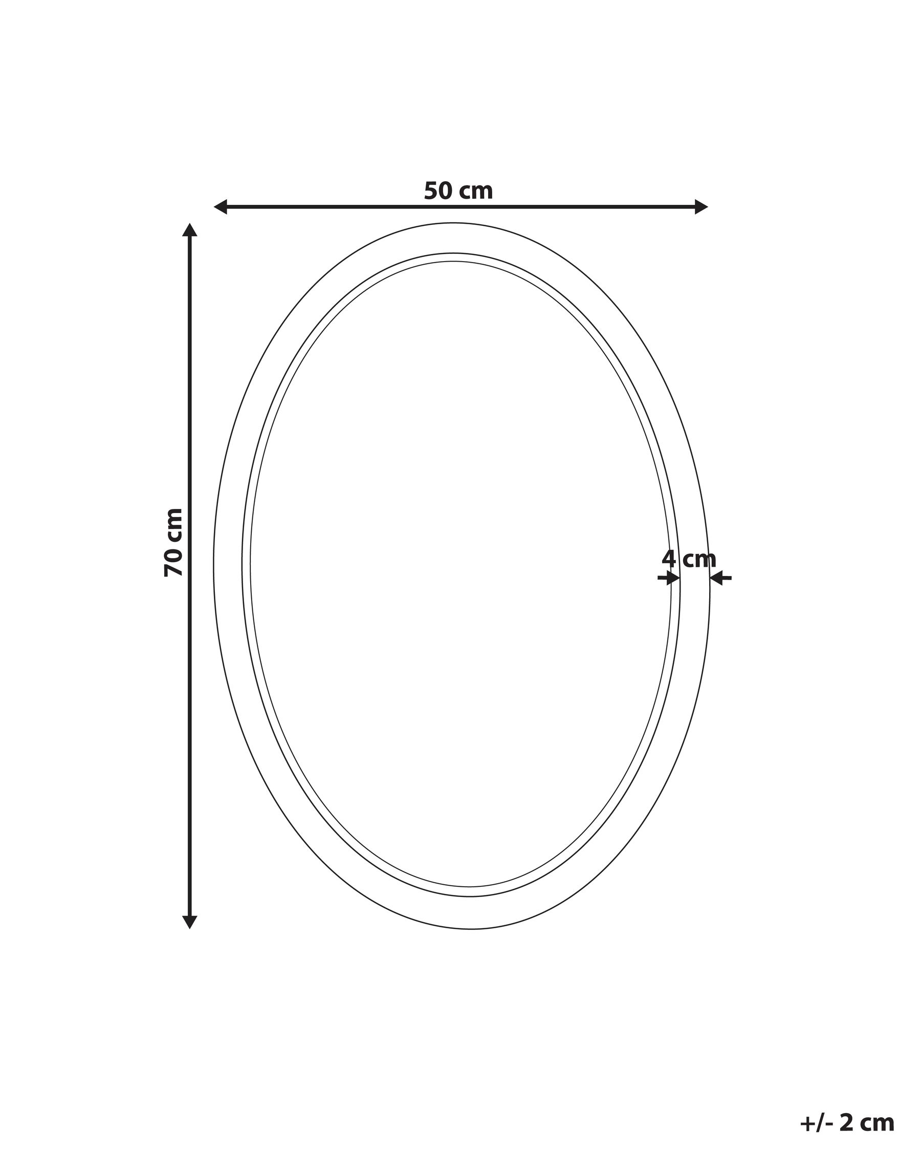 Wall Mirror FOISSY 50 cm 70 cm Rattan Natural | Beliani.co.uk
