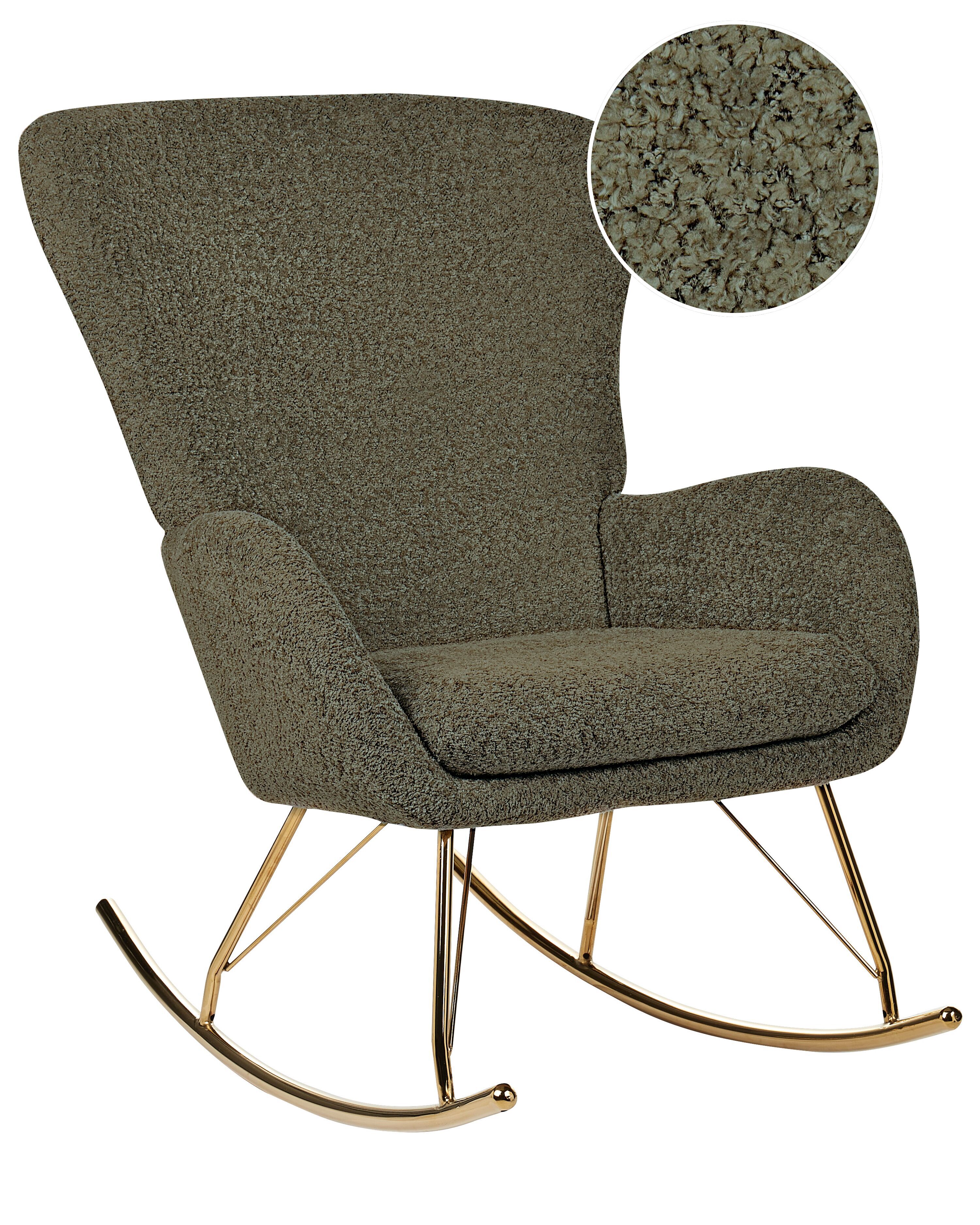 Rocking Chair ANASET Boucle Dark Green | Beliani.co.uk