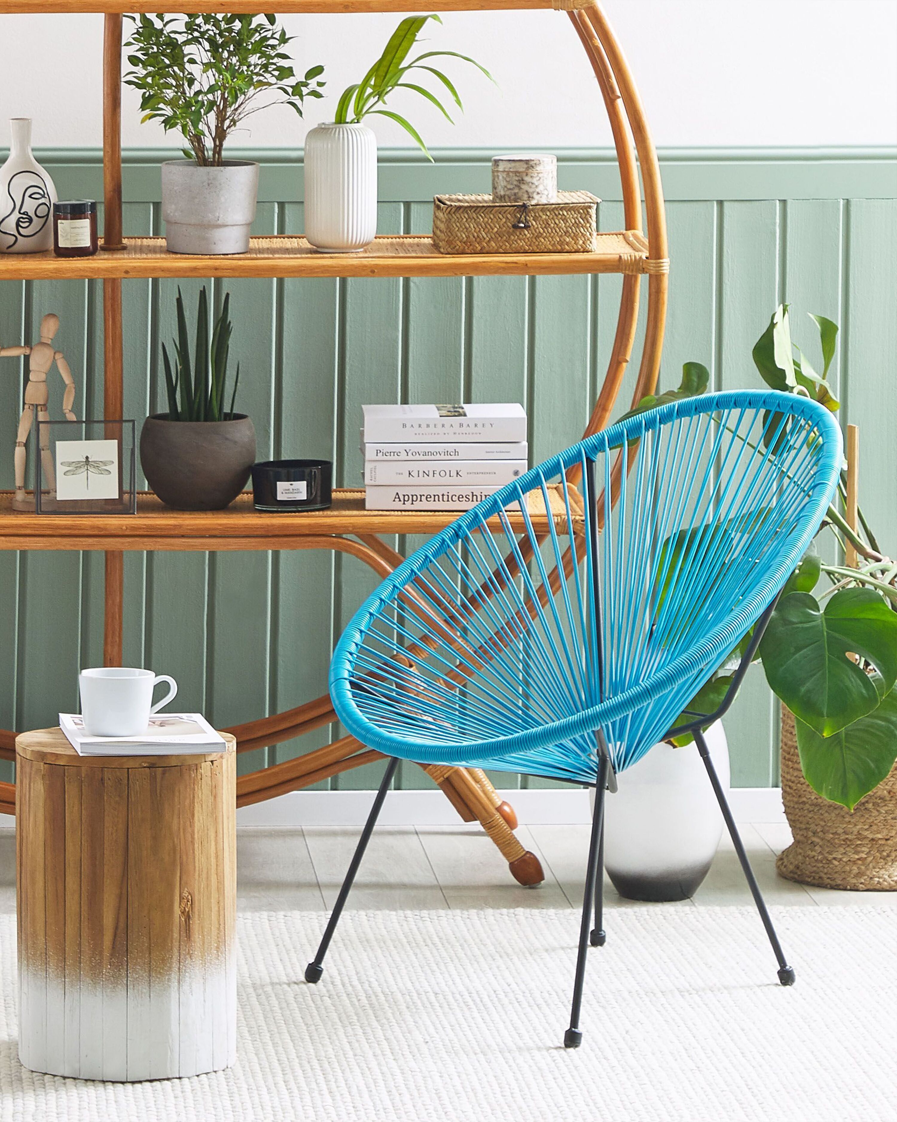 Gartenstuhl 2er Set ACAPULCO II Polyrattan Blau | Beliani.de