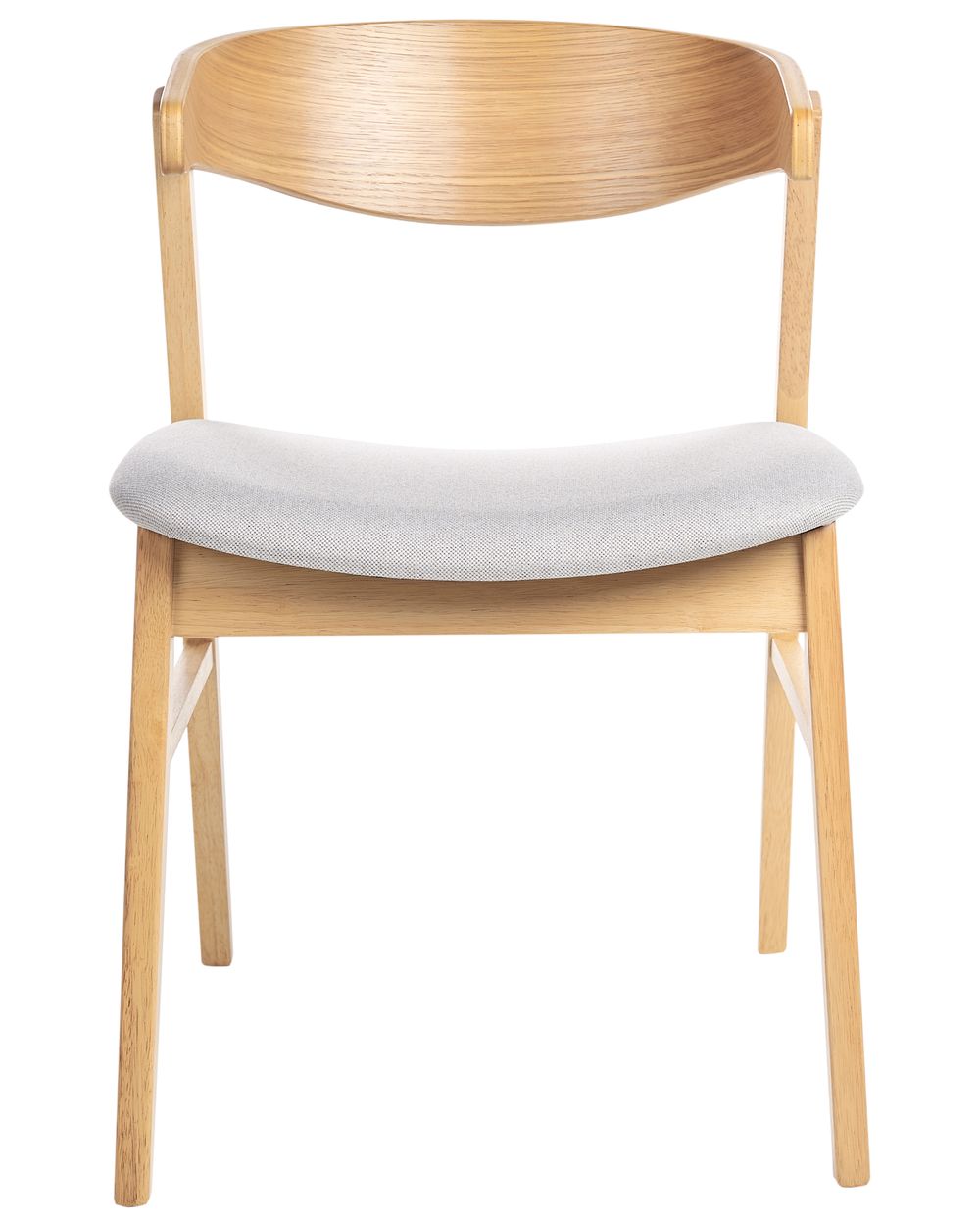 Set of 2 Dining Chairs LILLY Wood Light Grey | Beliani.co.uk