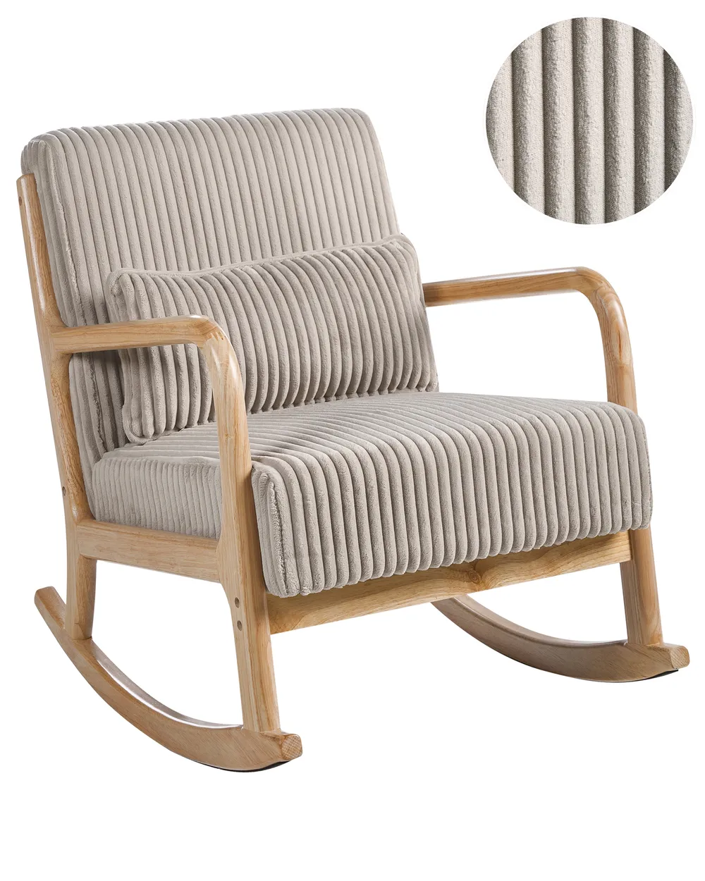 Rocking Chair SORSELE Corduroy Beige | Beliani.de