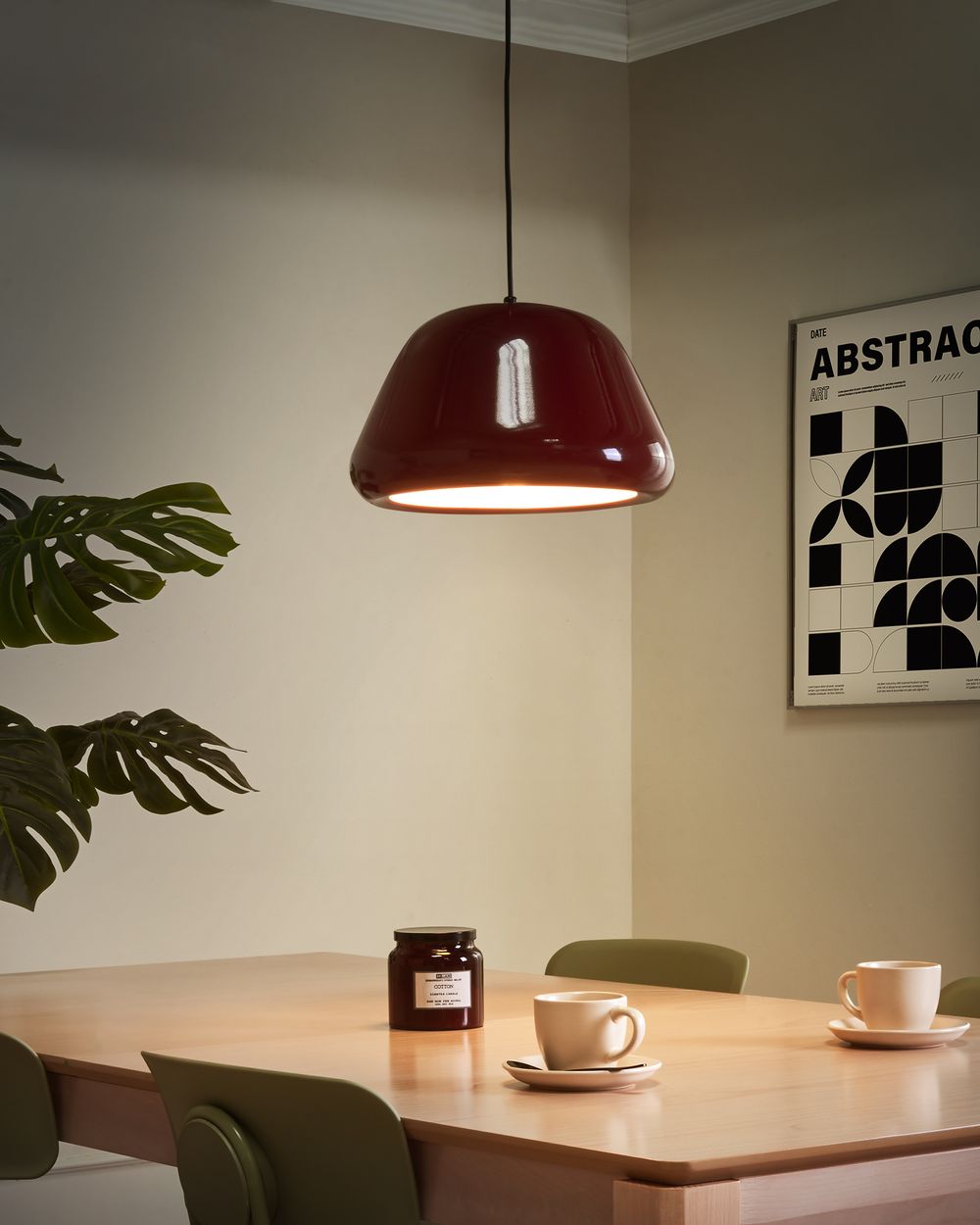 Chandelier KOTMALE Coconut Shell Light Beige | Beliani.at