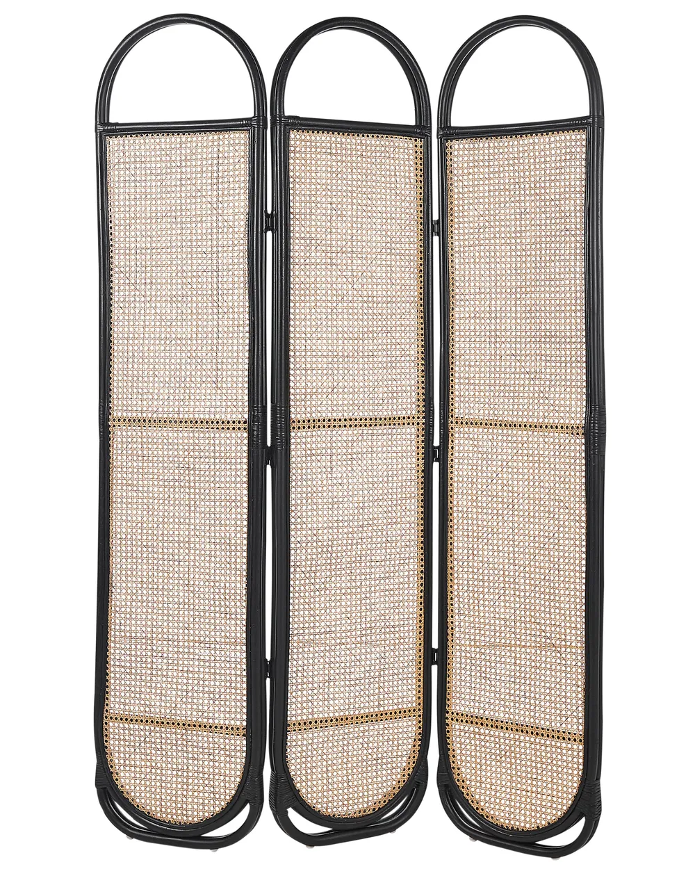 3 Panel Room Divider CORTONA Light Brown 118 cm 180 cm | Beliani.co.uk